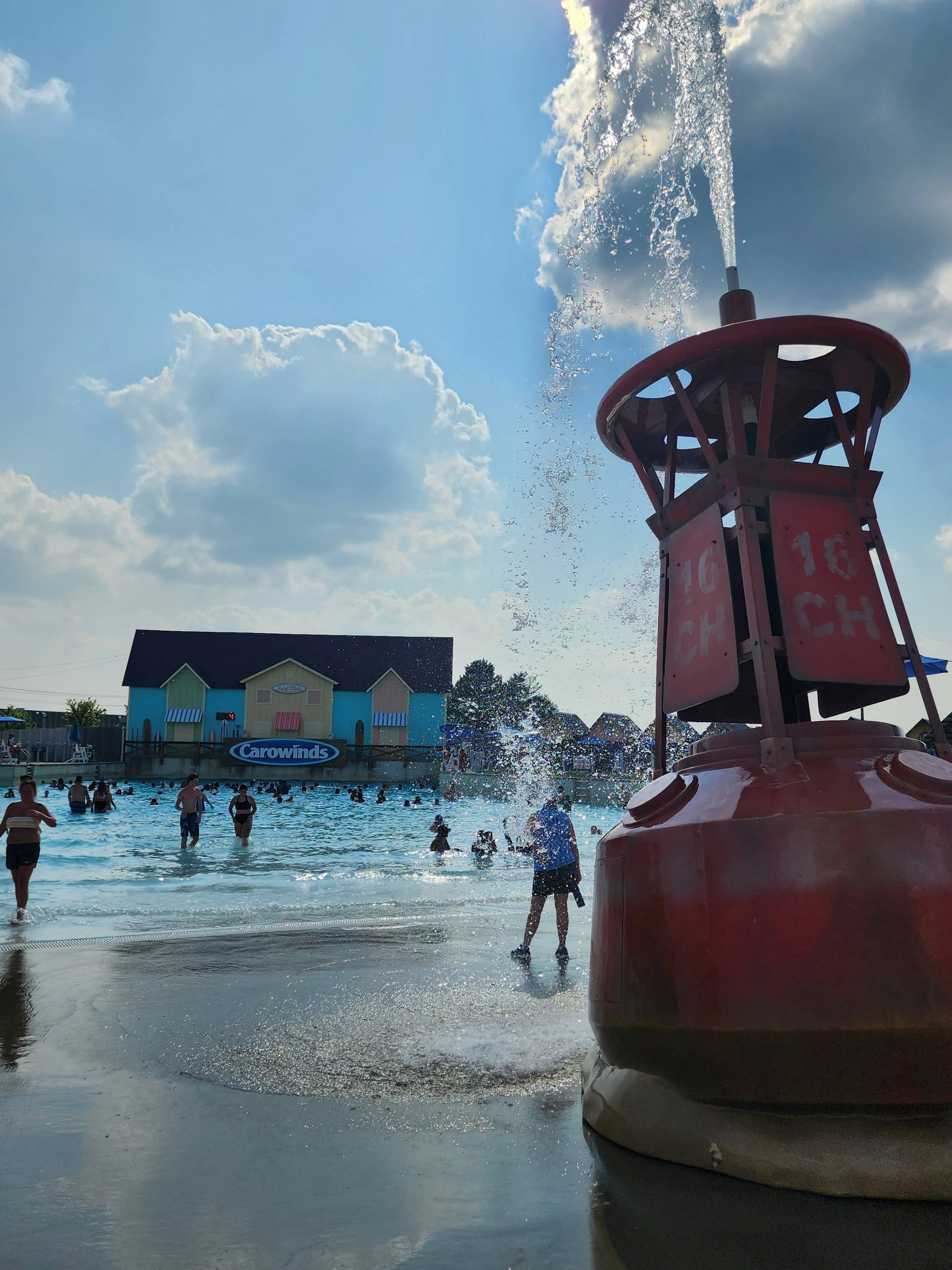 Sunlit Spray and Colorful Cast: A Water-Park Fountain at Coralwinds