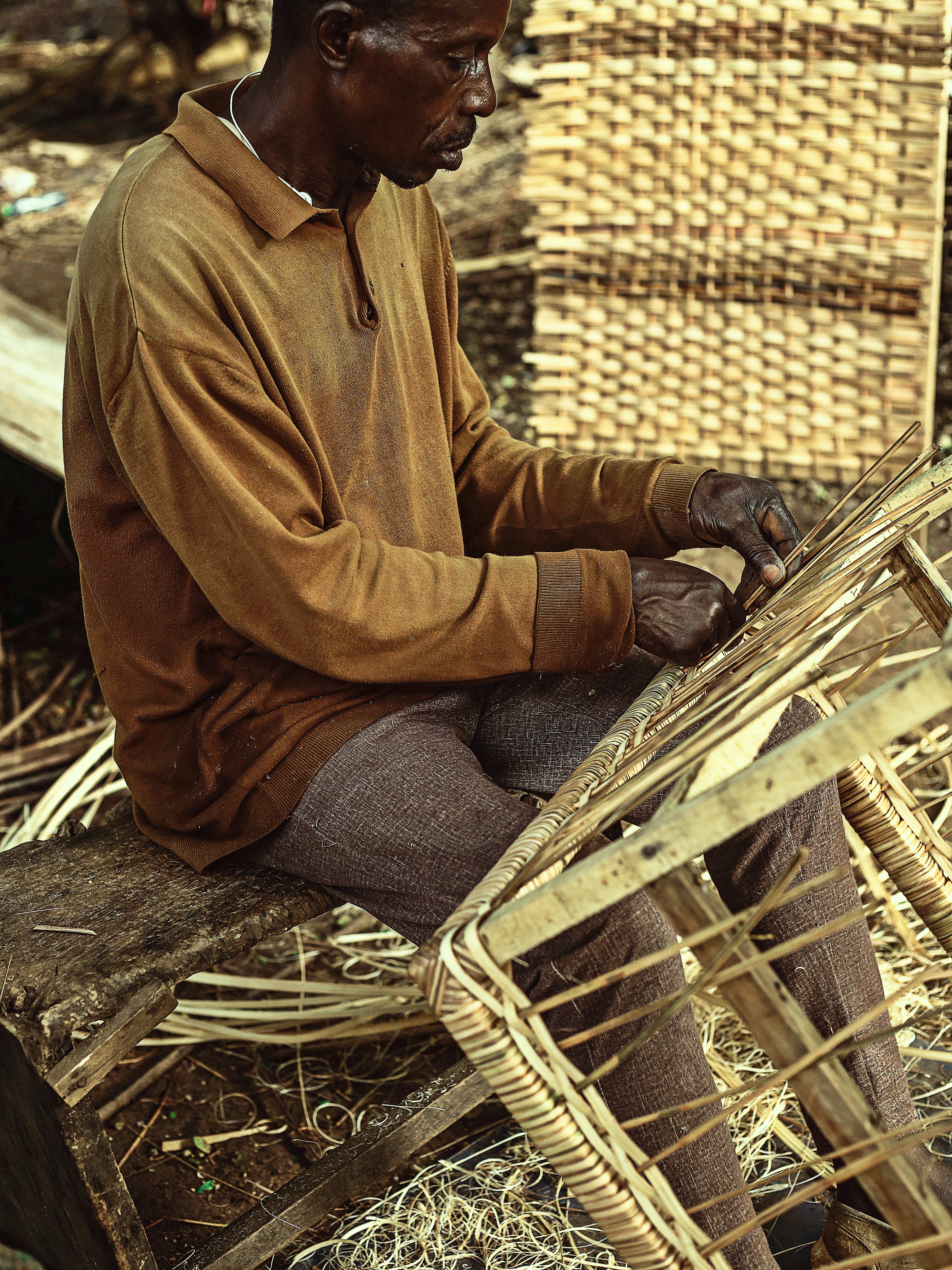 Africa handmade art and craft. Somewhere in West Africa-Ghana