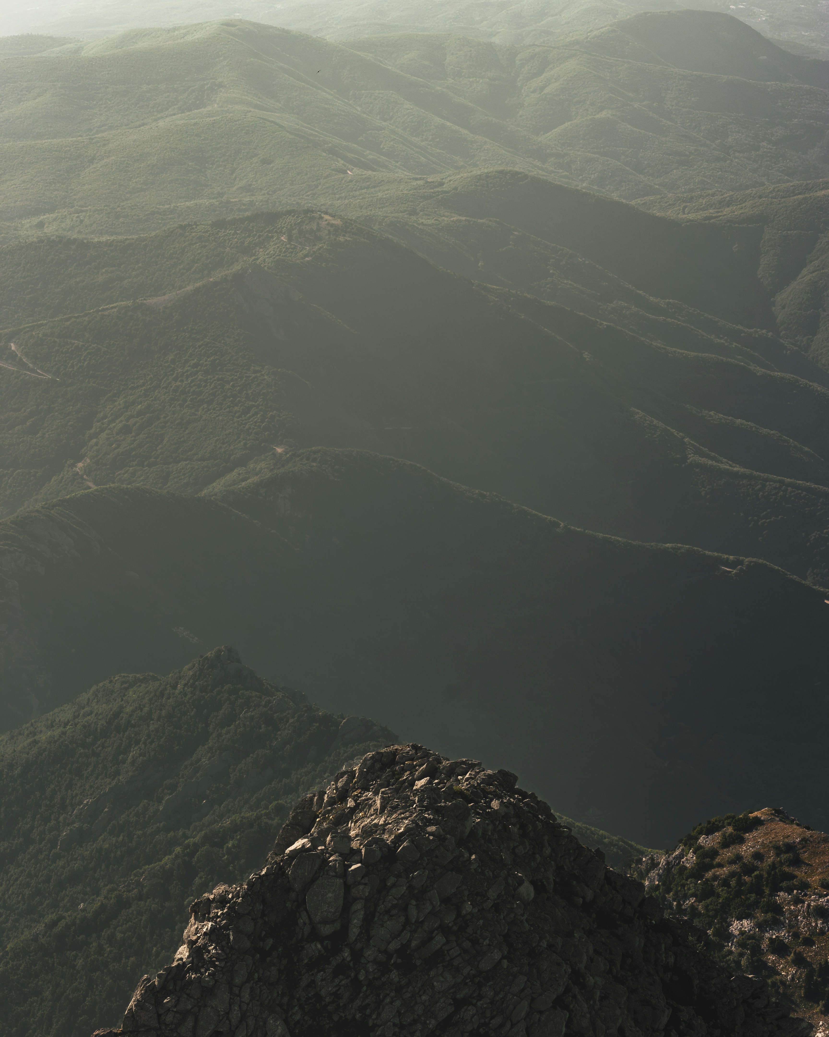 A view of the mountains from a high point of view photo – Free Greece ...