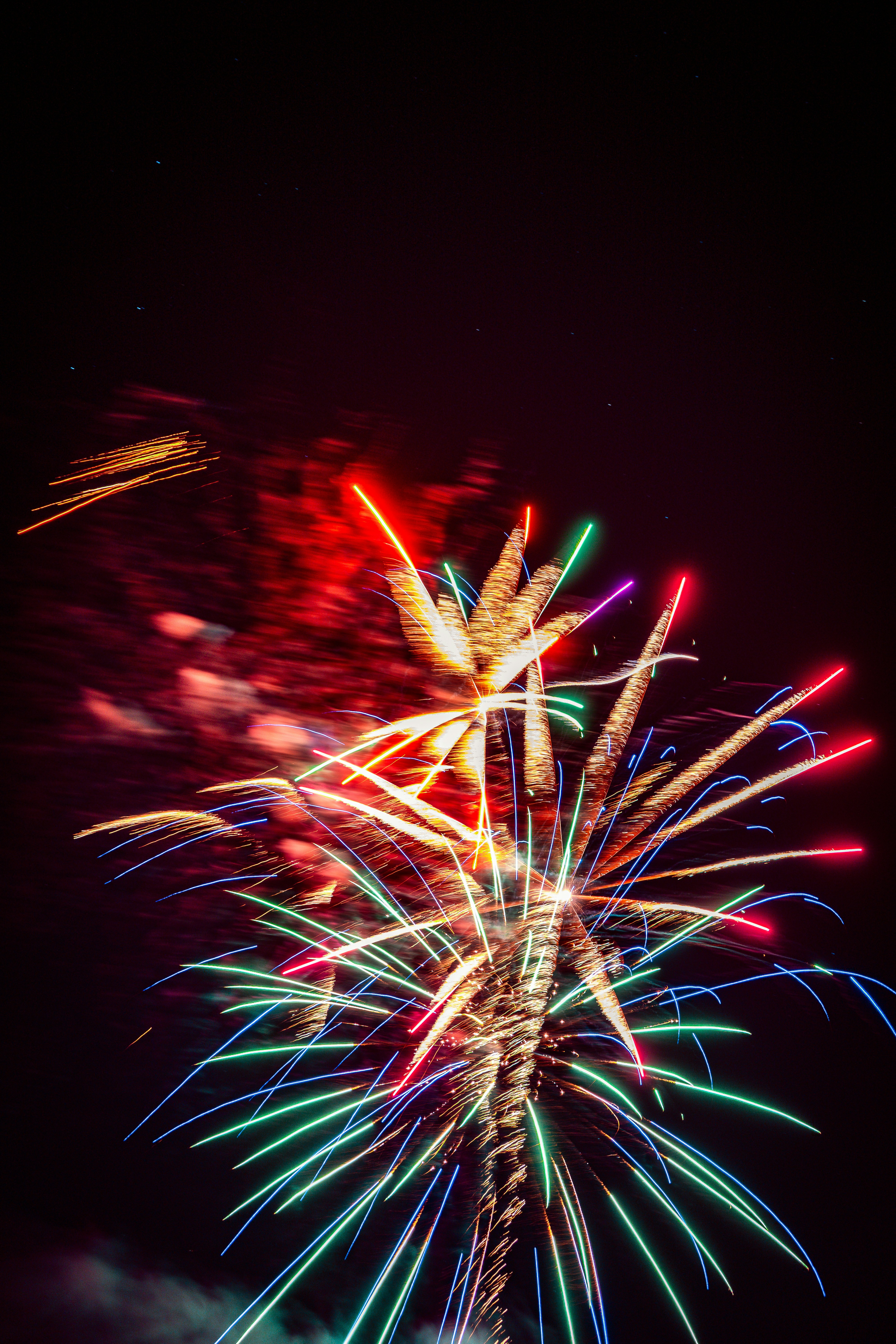A colorful fireworks display in the night sky photo – Free Bishop miege ...