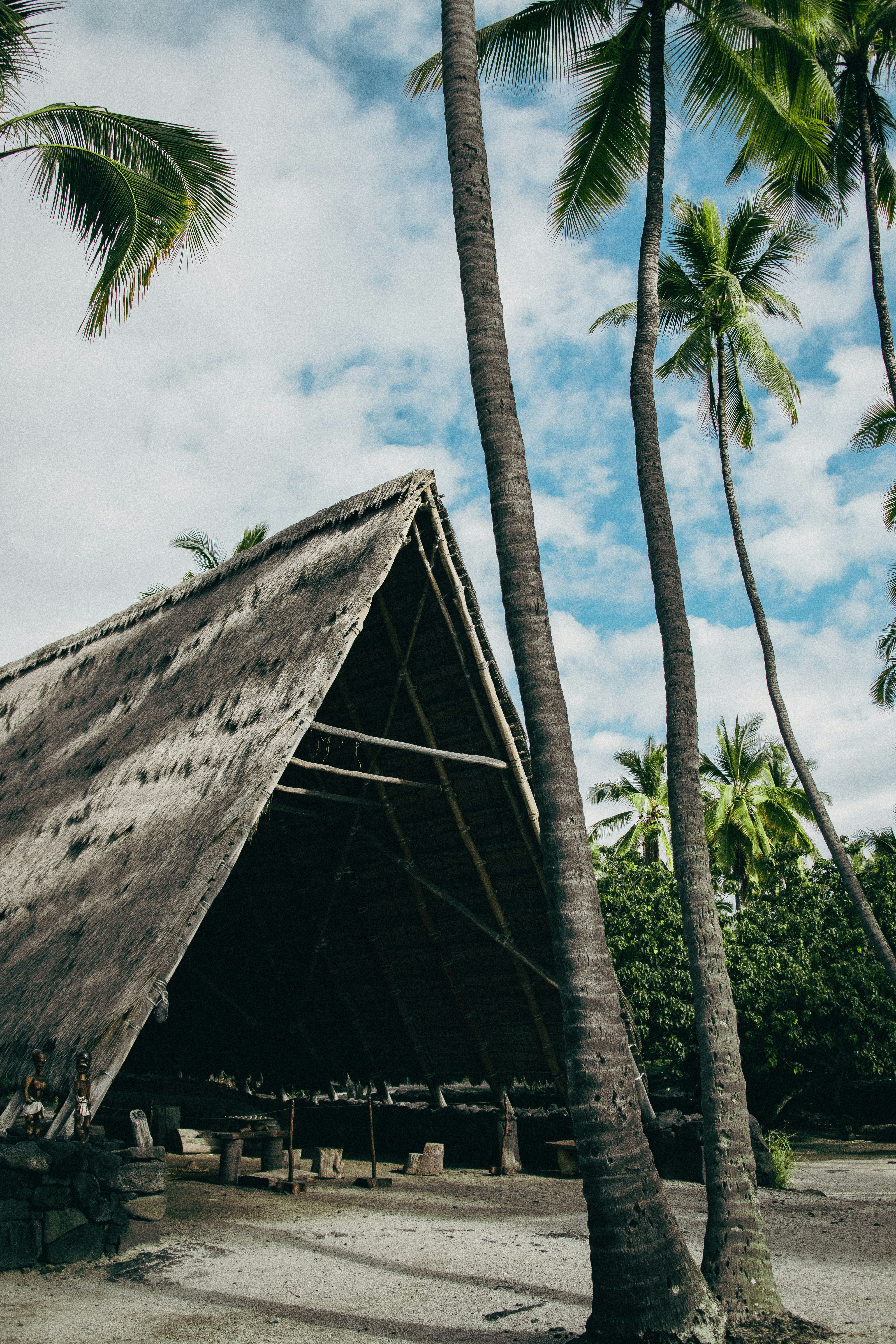 Hut at Pu'uhonua O Honaunau National Historical Park, Big Island, Hawai'i