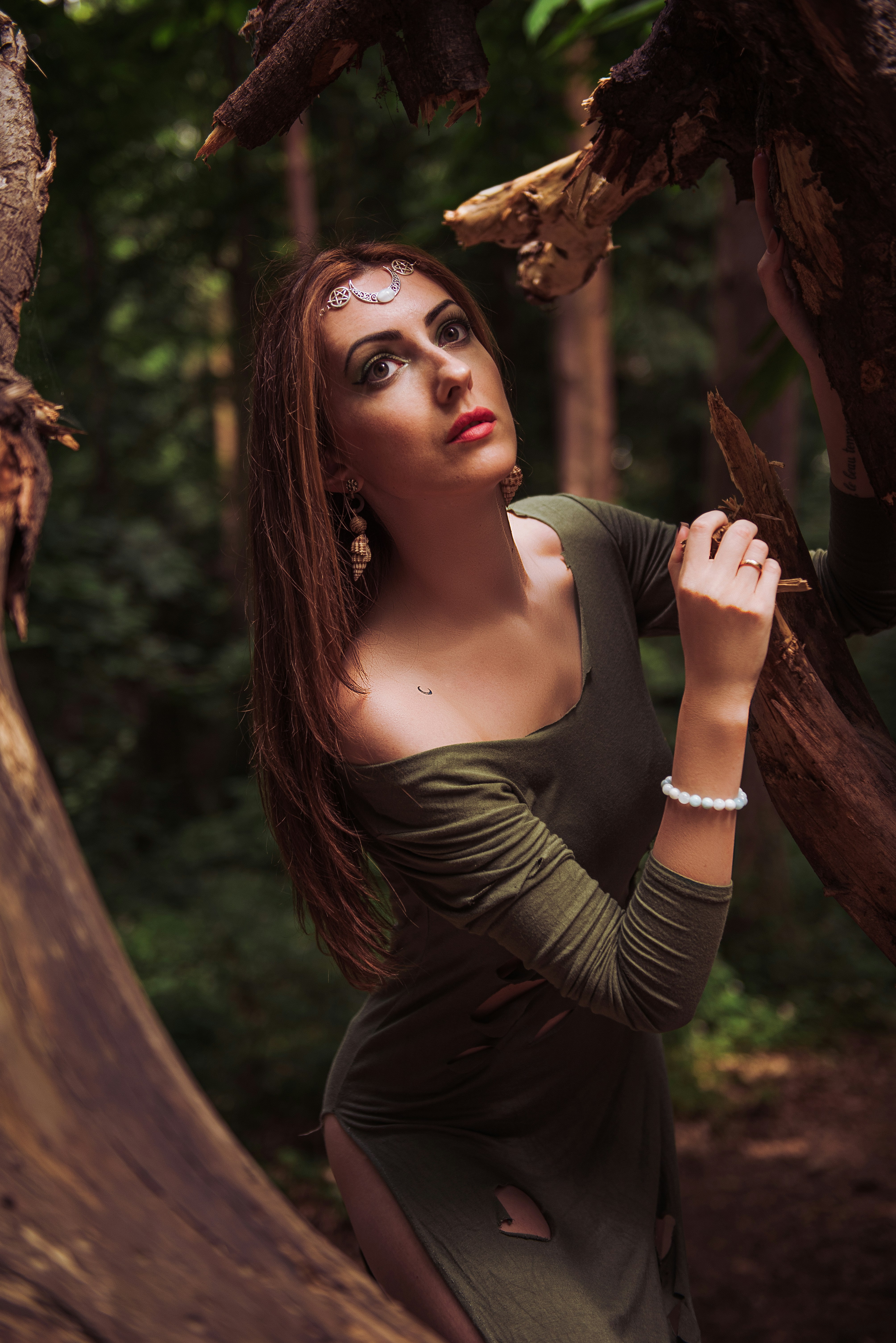 A woman in a forest posing for a picture photo – Free Norwich Image on ...