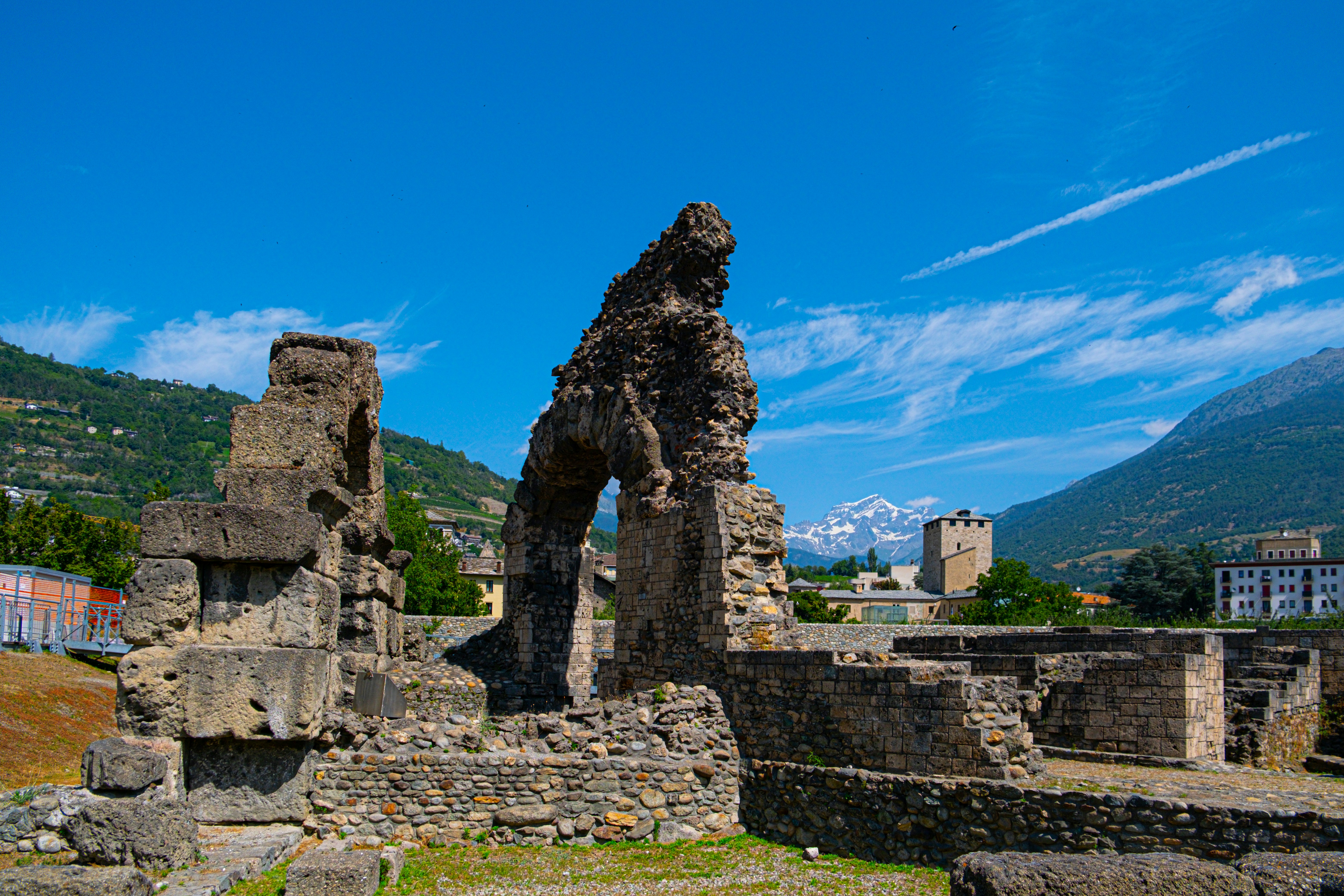 Ancient Arches Amid Alpine Light