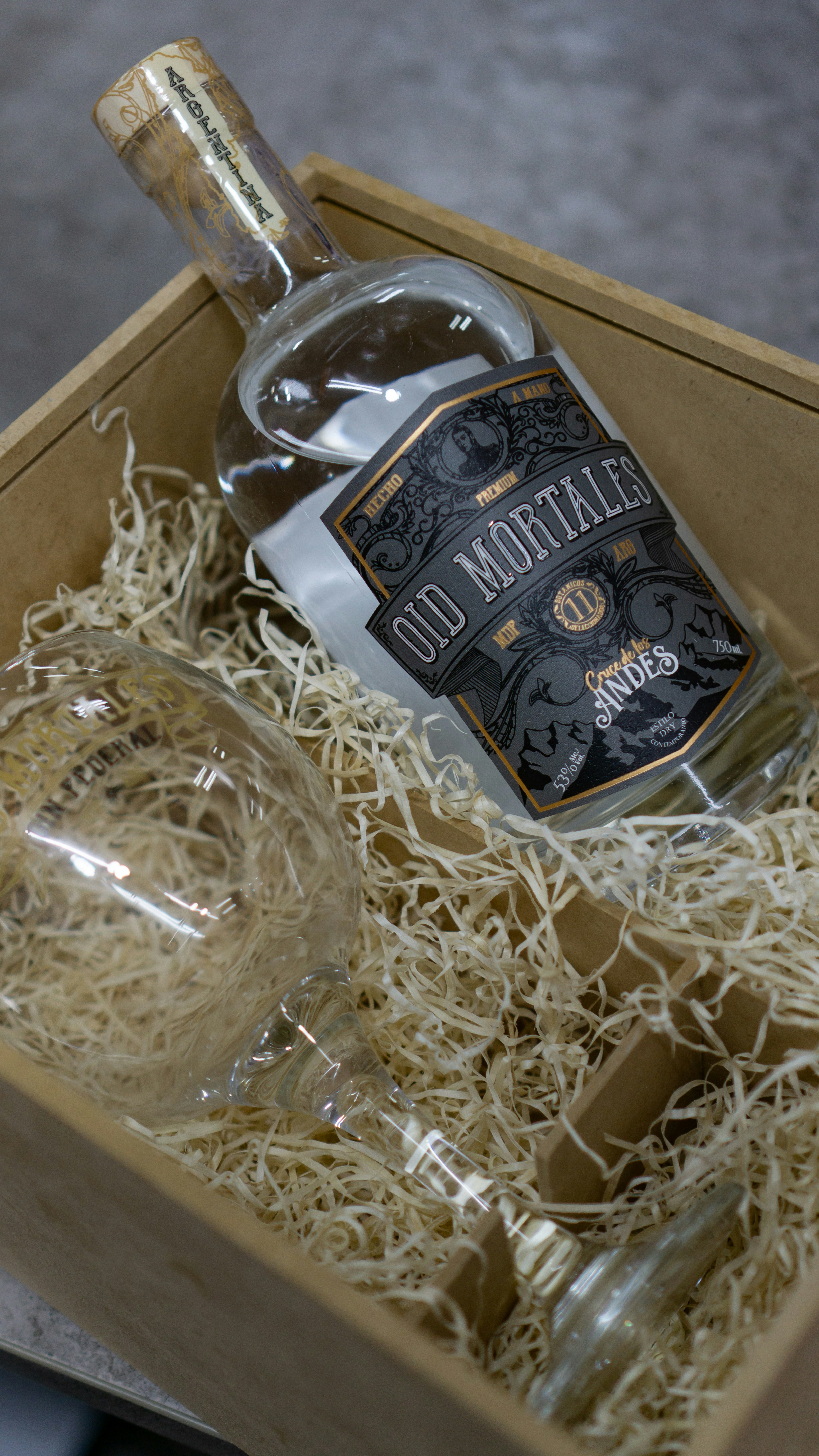 Old Mortales in the Crate: A Bottle Wrapped in Cardboard Nest