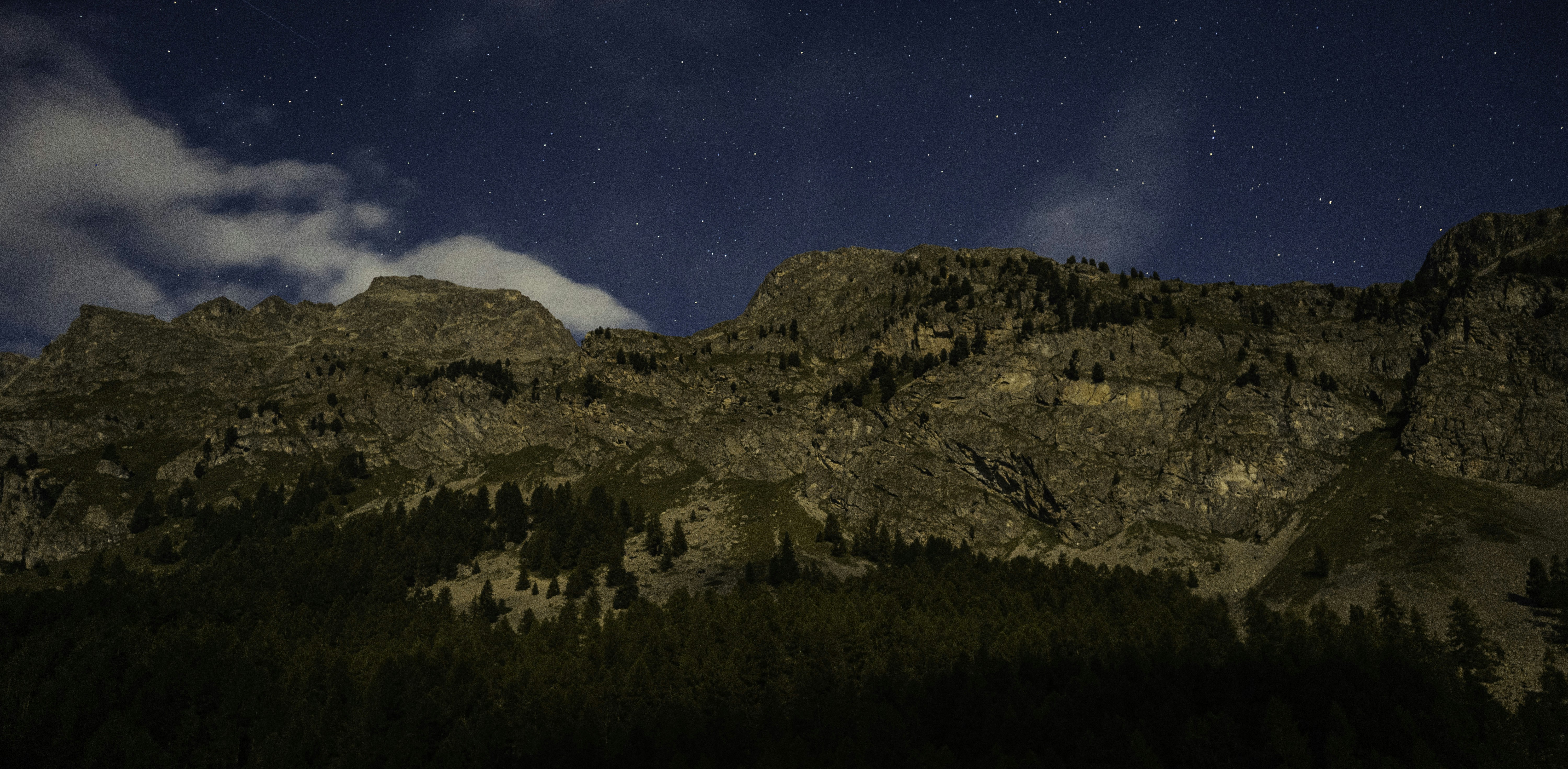 Ridge of Silence Under a Starry Alpine Night
