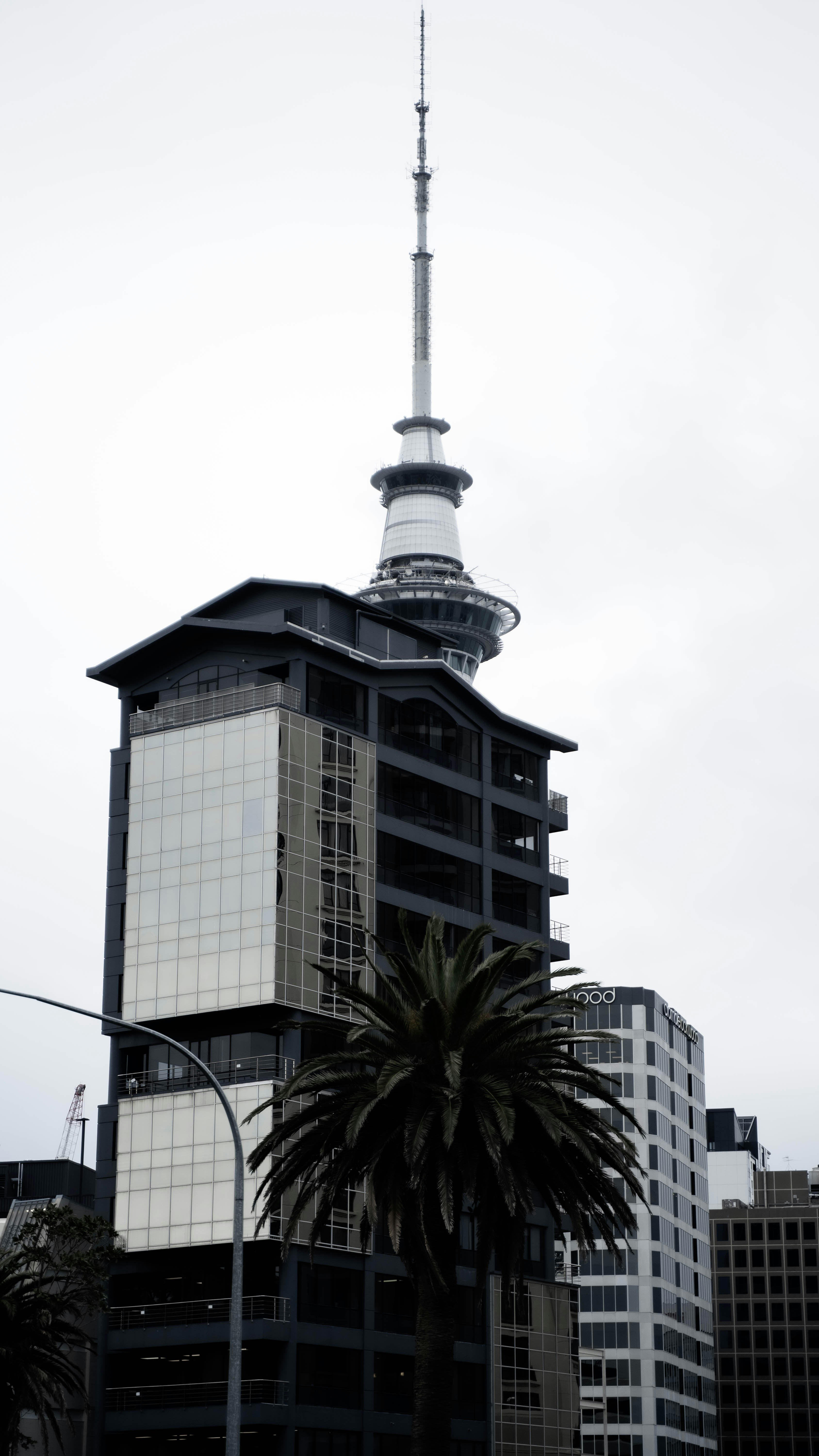 A very tall building with a very tall tower photo – Free City Image on ...