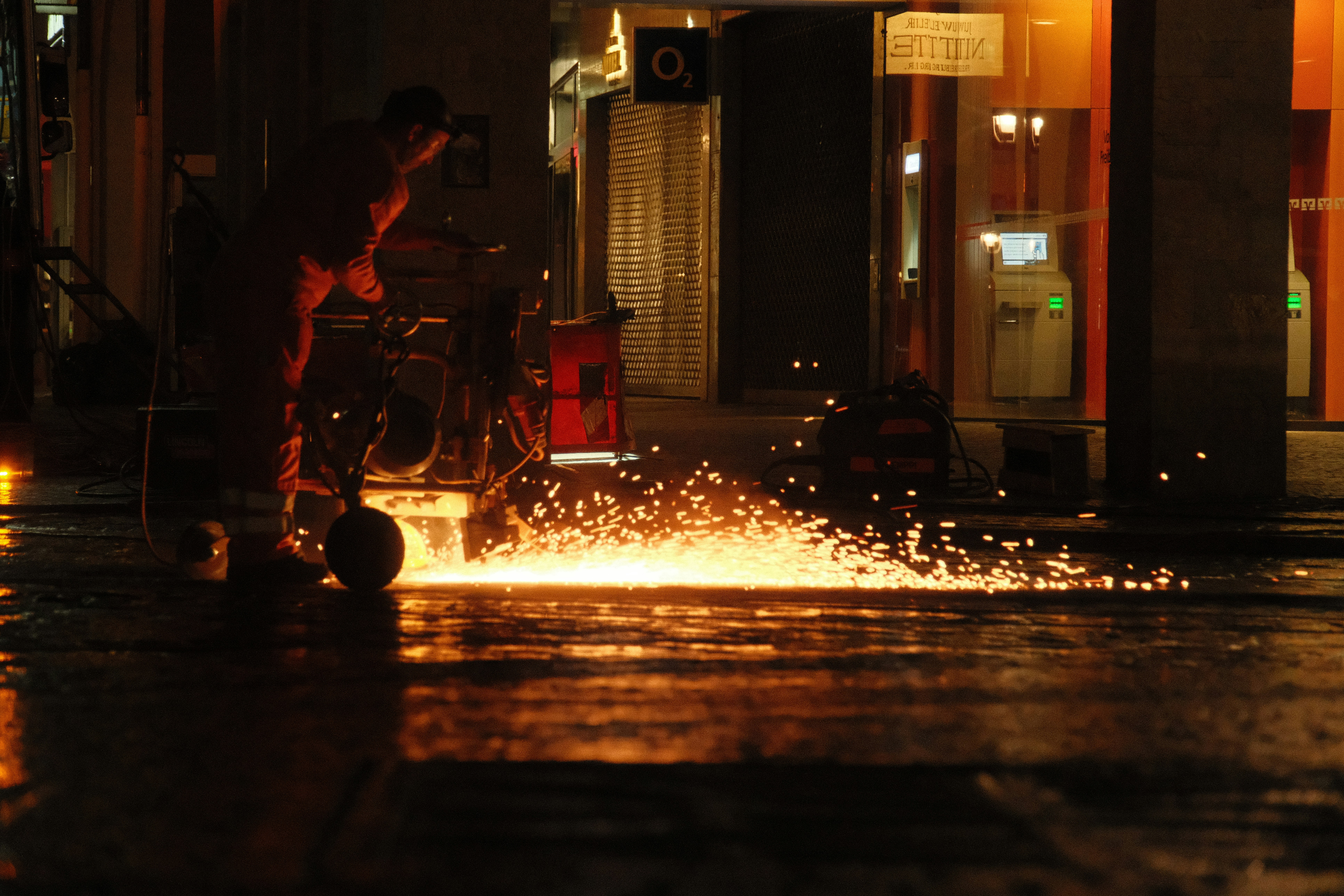 Ember Trail on a Quiet City Street