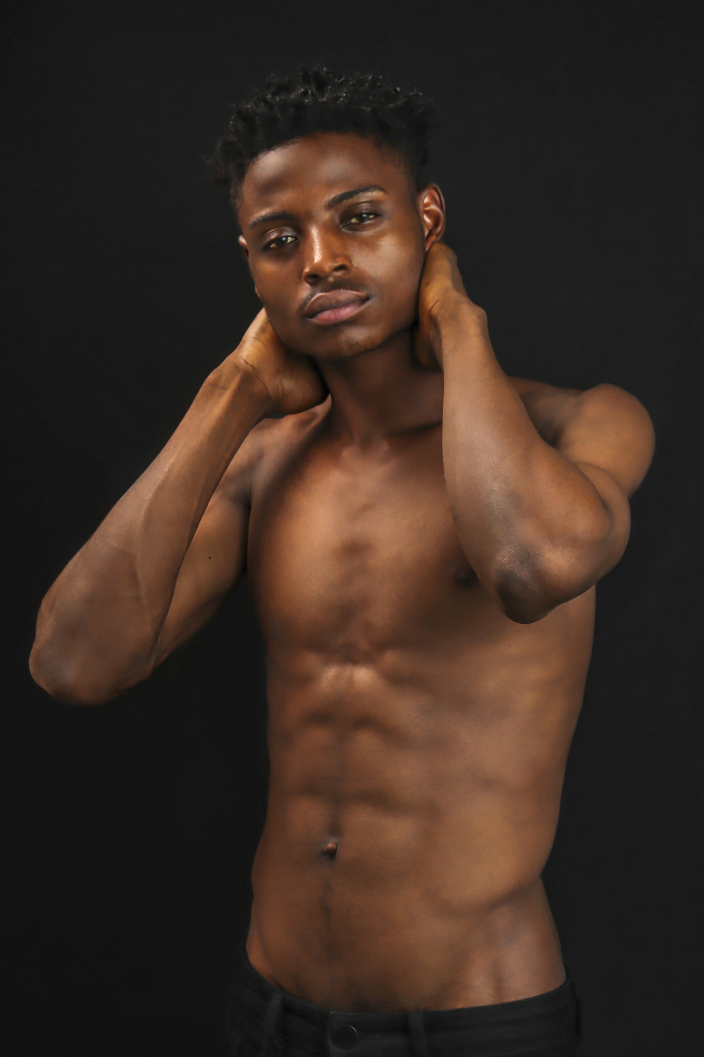 A man with no shirt posing for a picture photo – Free Portrait Image on ...
