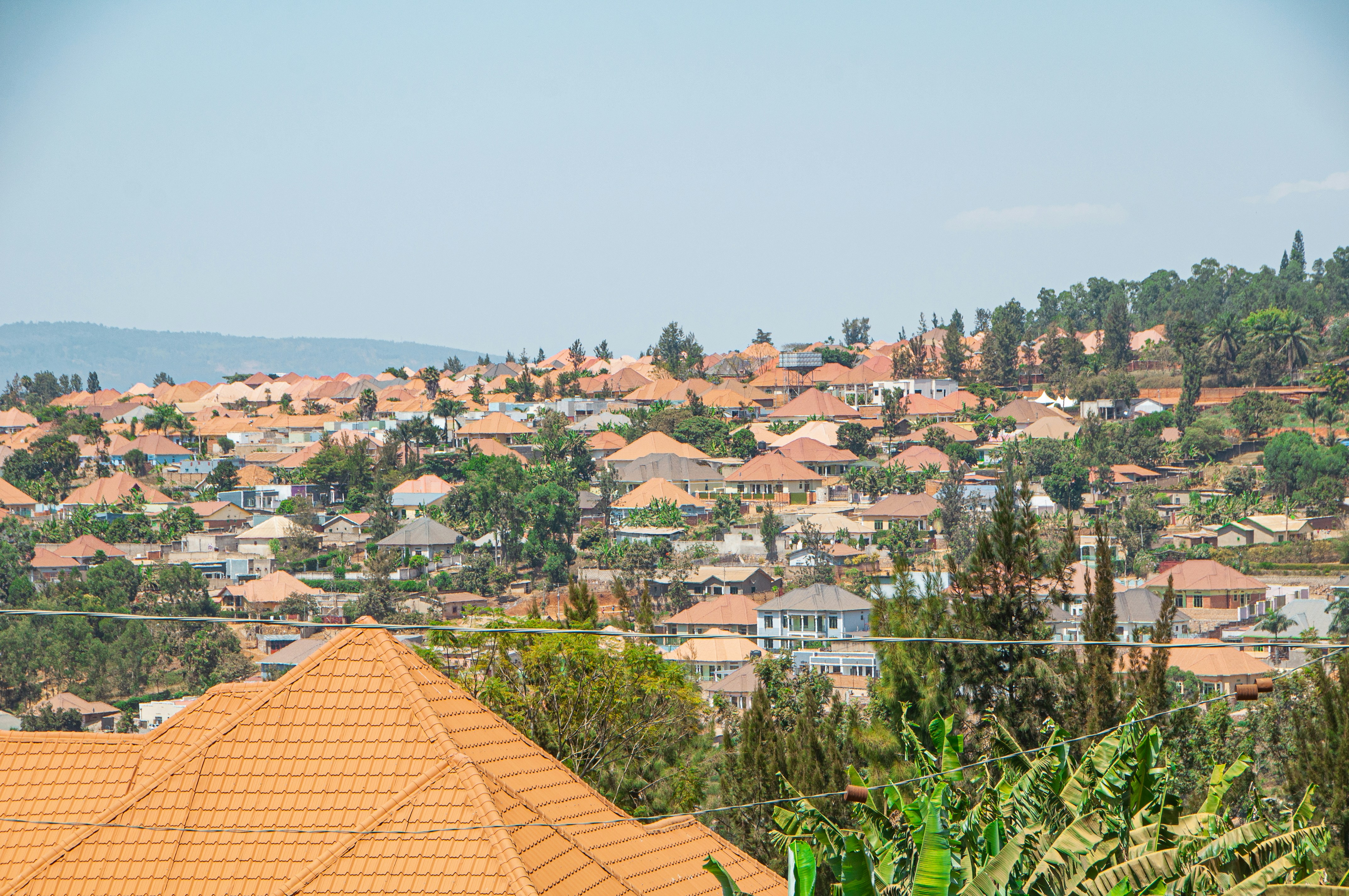 a view of a city from a hill top