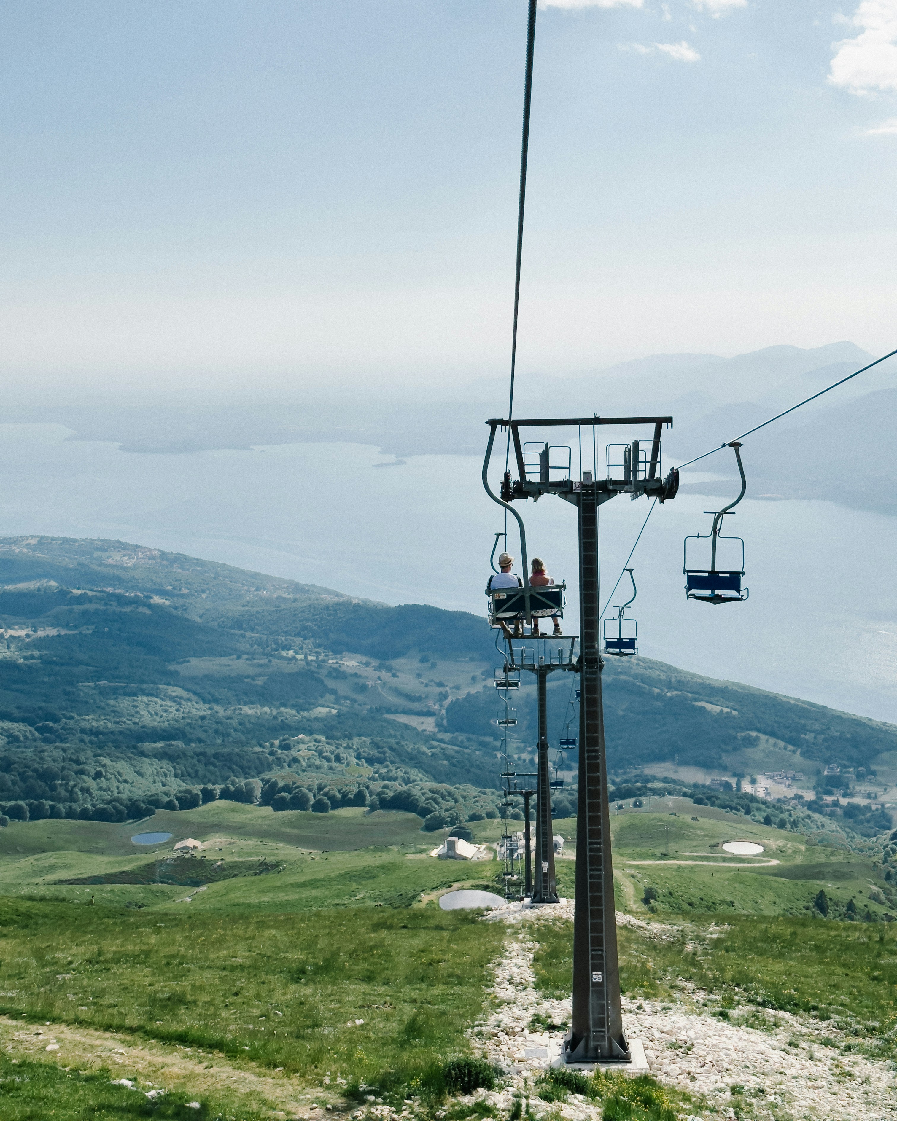 Lift Above the Emerald Highlands: A Cable Car Vista