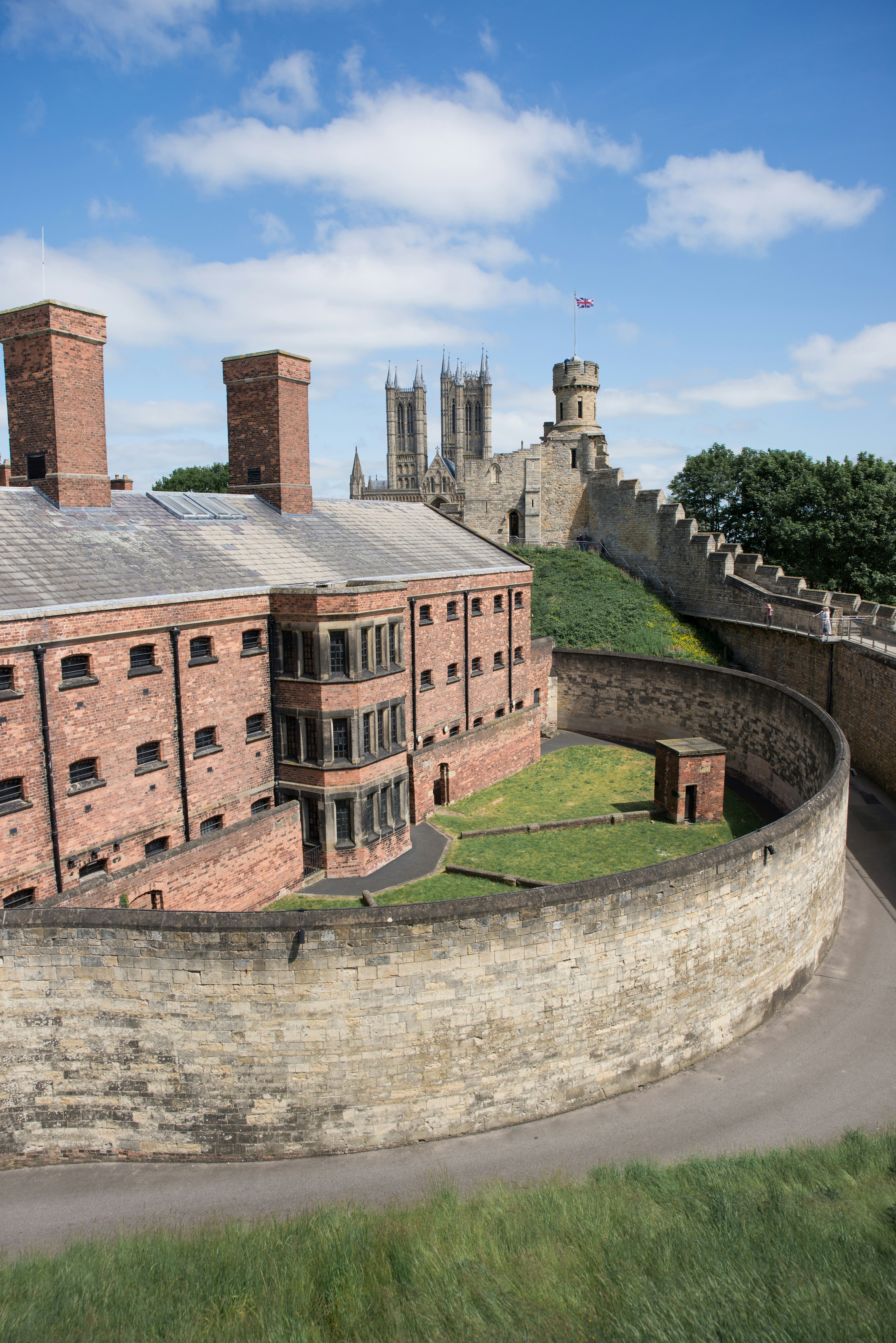 Spires Above the Circular Citadel: A Sunlit Fortified Panorama