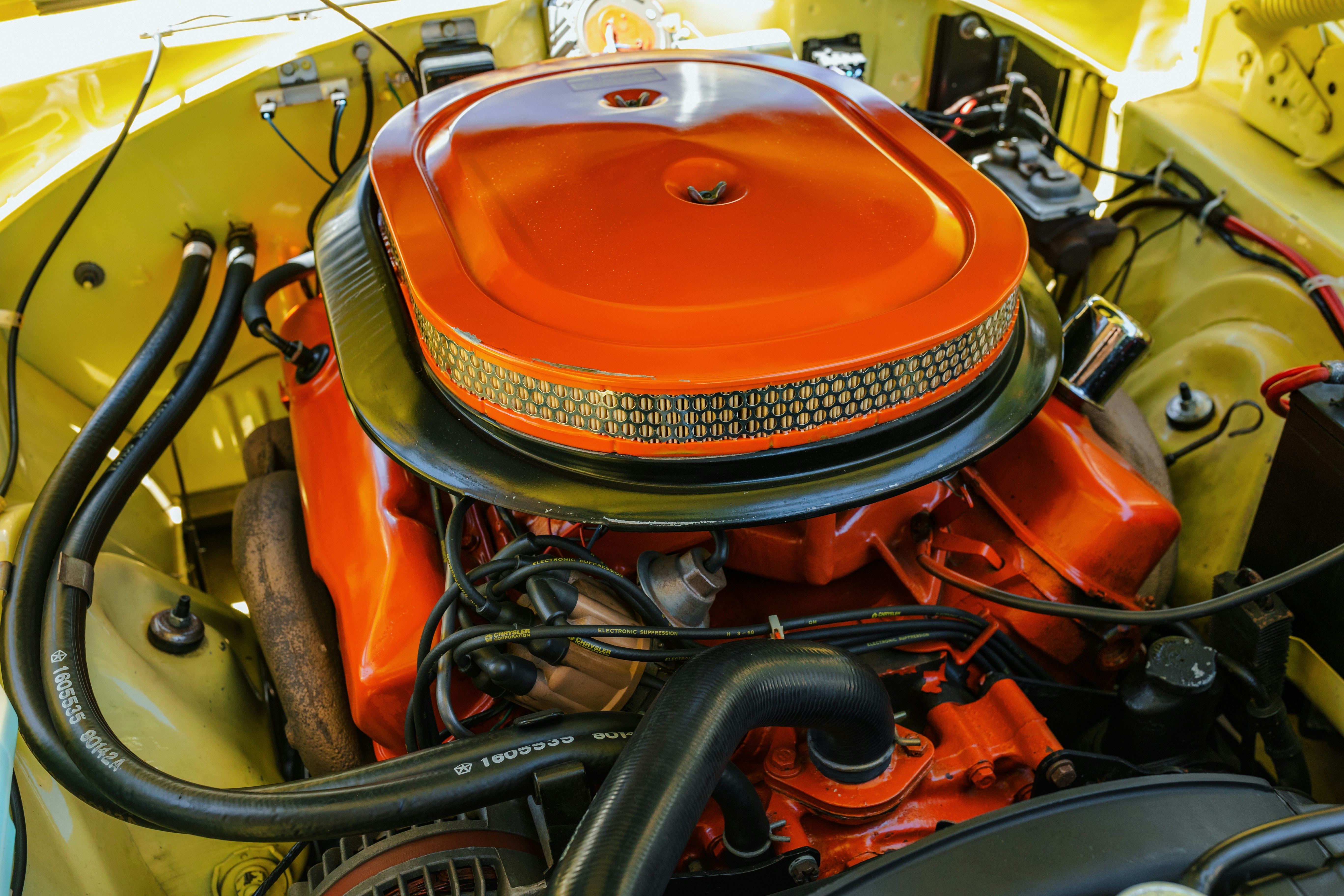 A close up of the engine of a car photo – Free Car Image on Unsplash