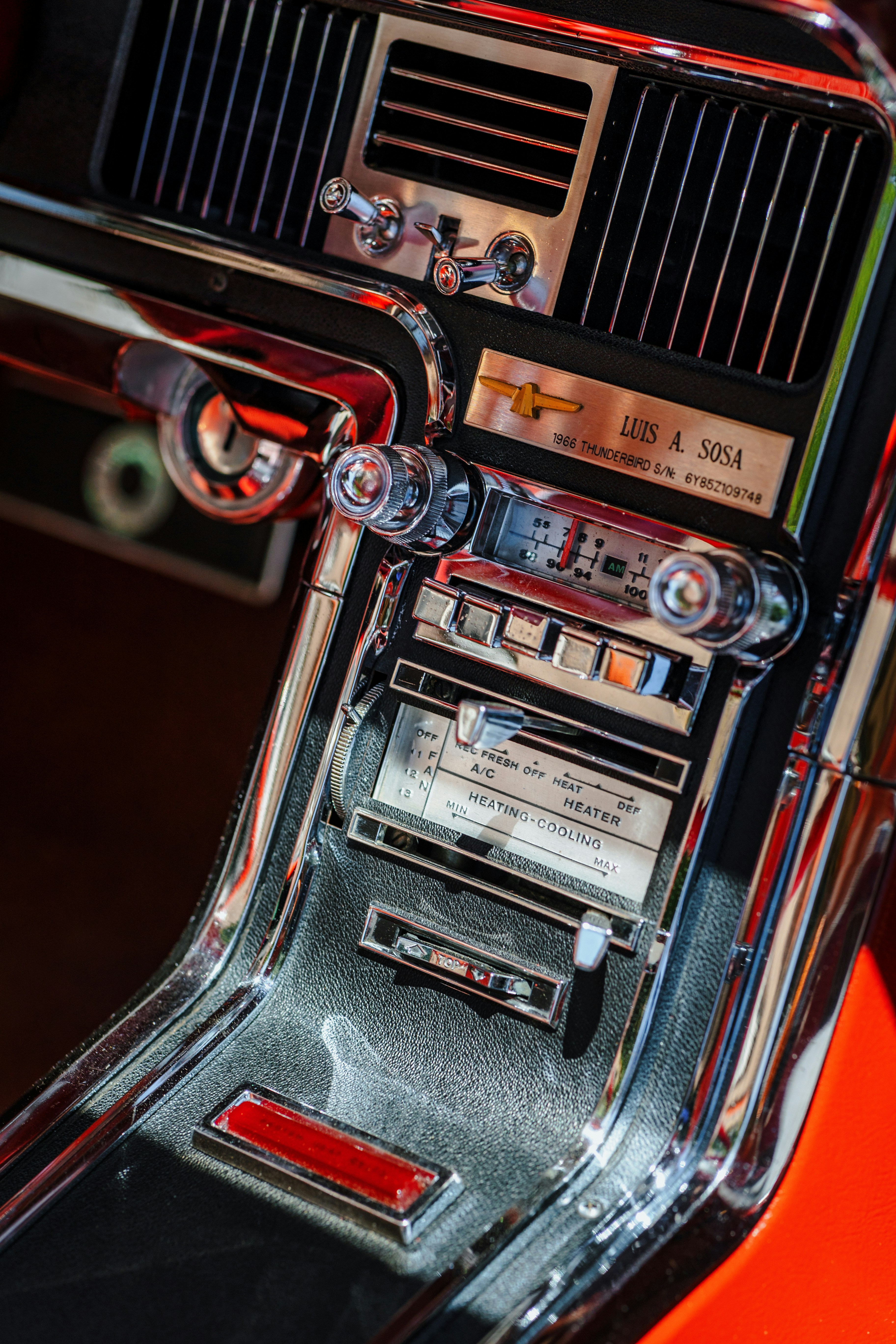 Chrome Cockpit: The Gleaming Heart of a Vintage Car Dashboard