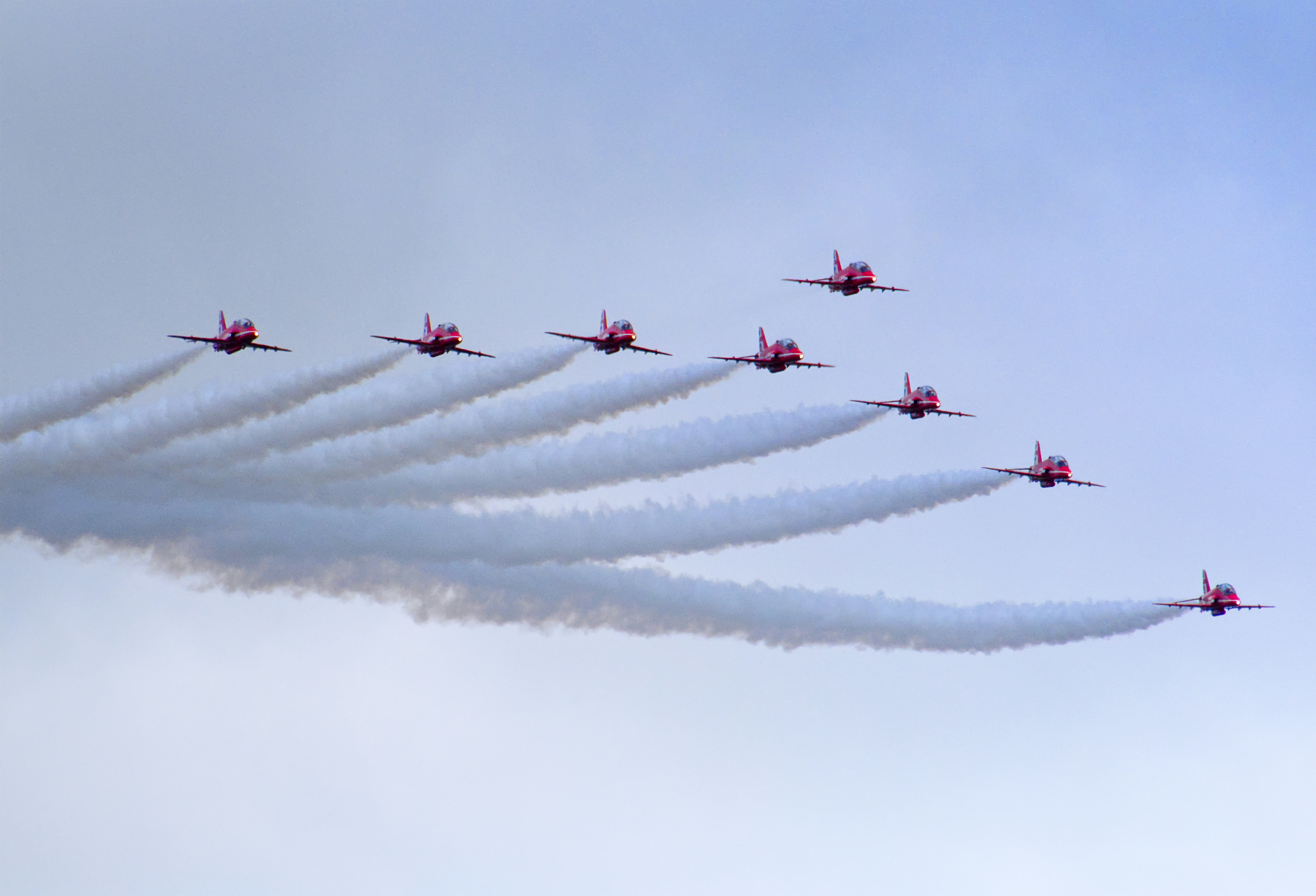 A group of planes flying in formation in the sky photo – Free Team work ...