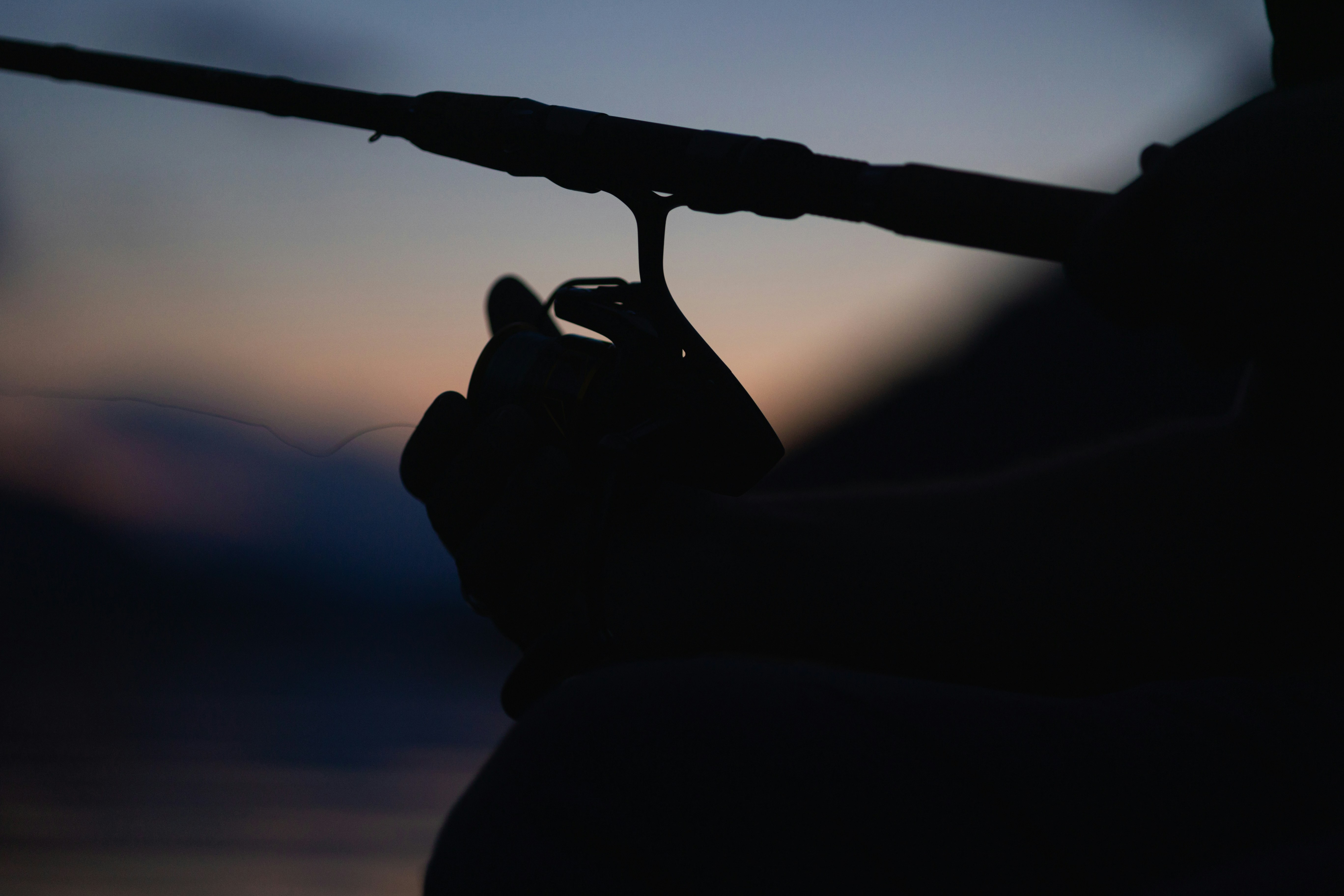 Dusk on the Line: A Quiet Silhouette by the Water