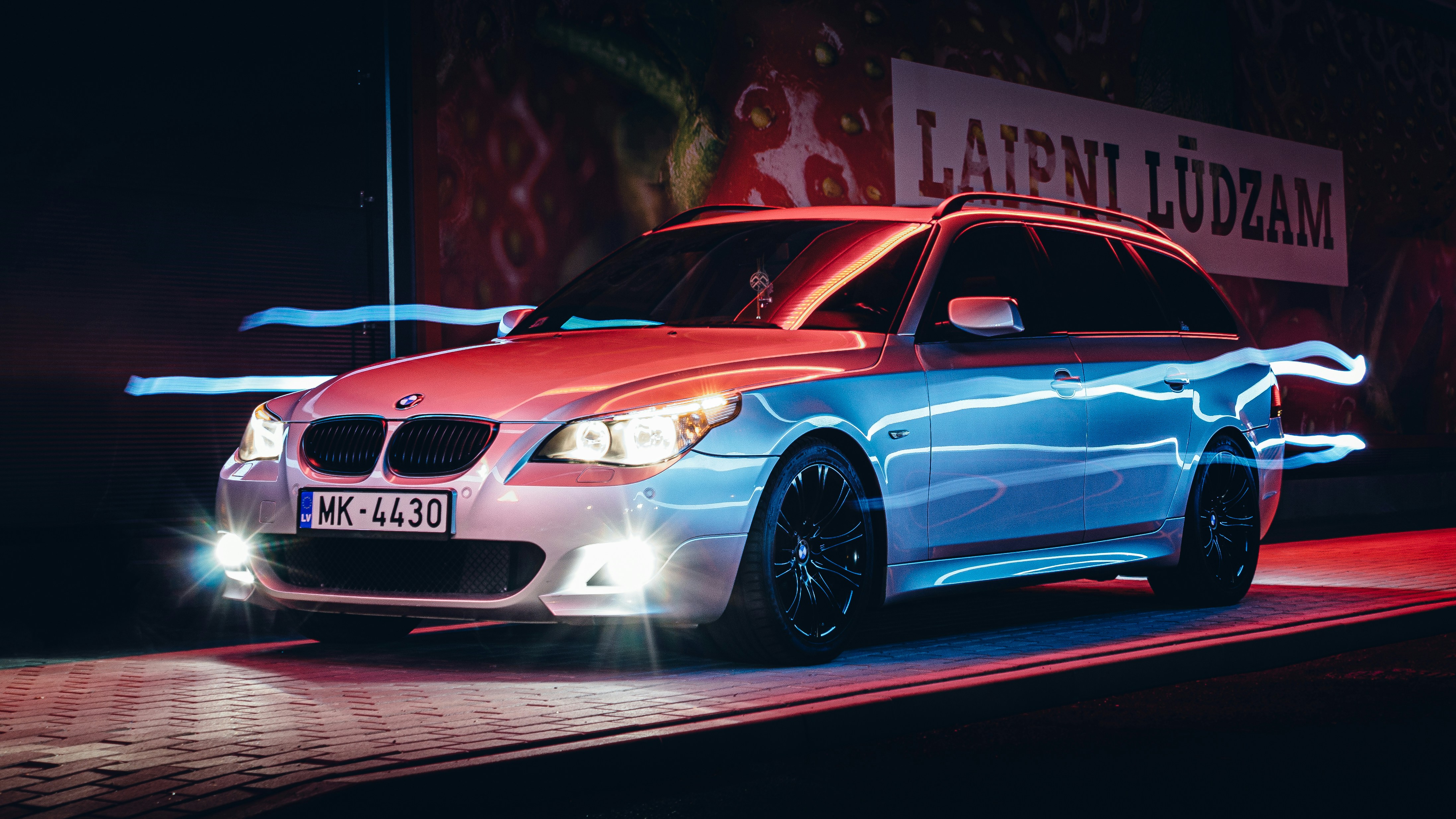 A red and blue car on display at a car show photo – Free Liepāja Image ...