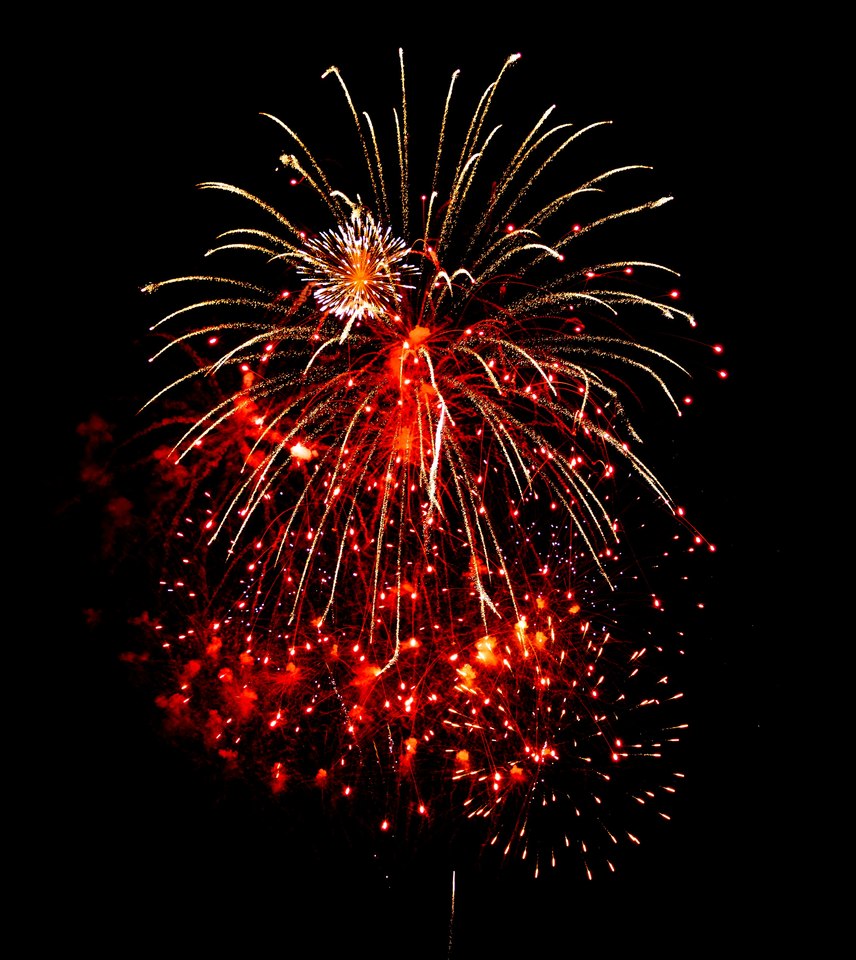 A large fireworks is lit up in the night sky photo – Free Destin Image ...