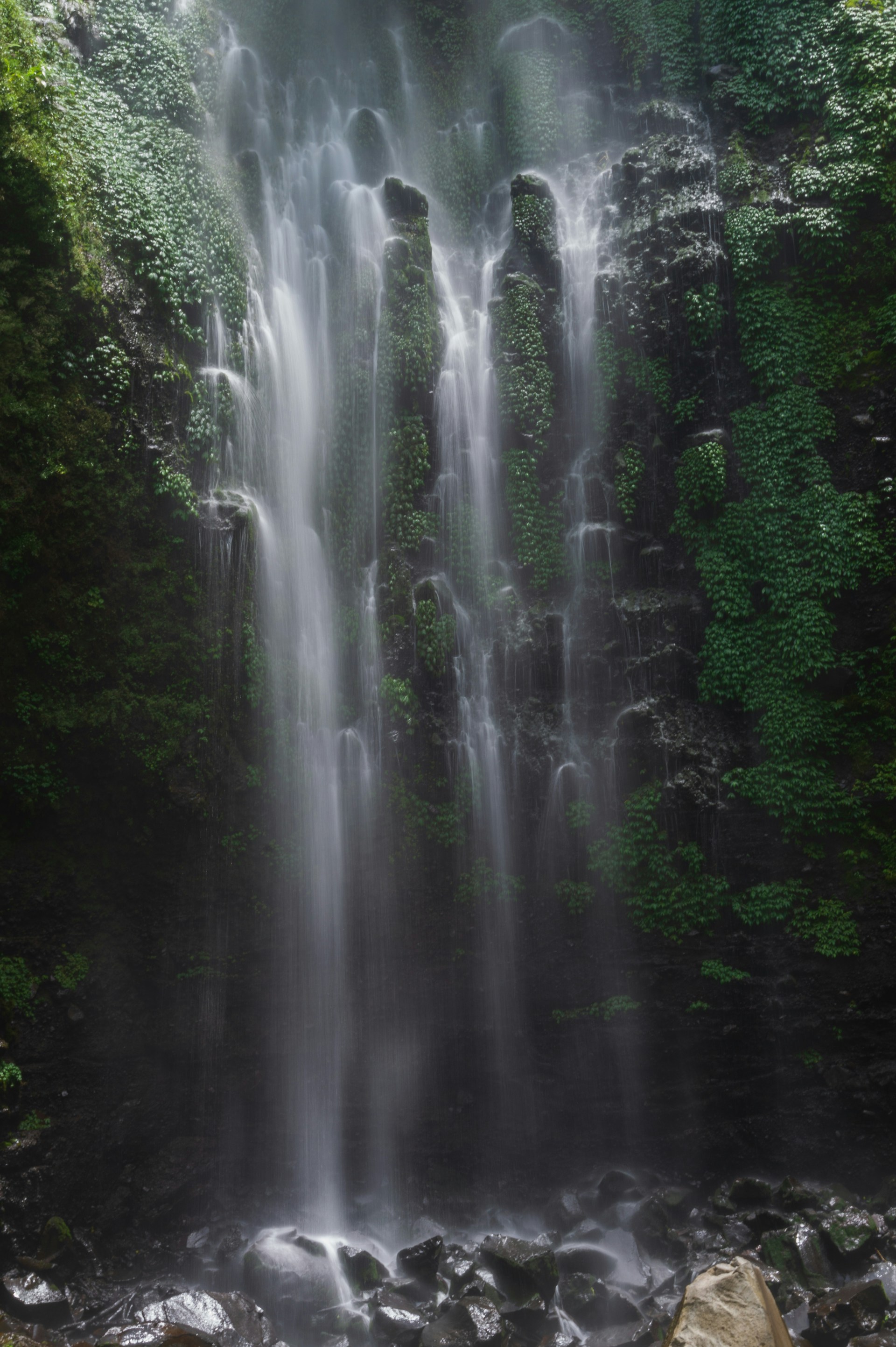 A large waterfall in the middle of a forest photo – Free Coban rondo ...