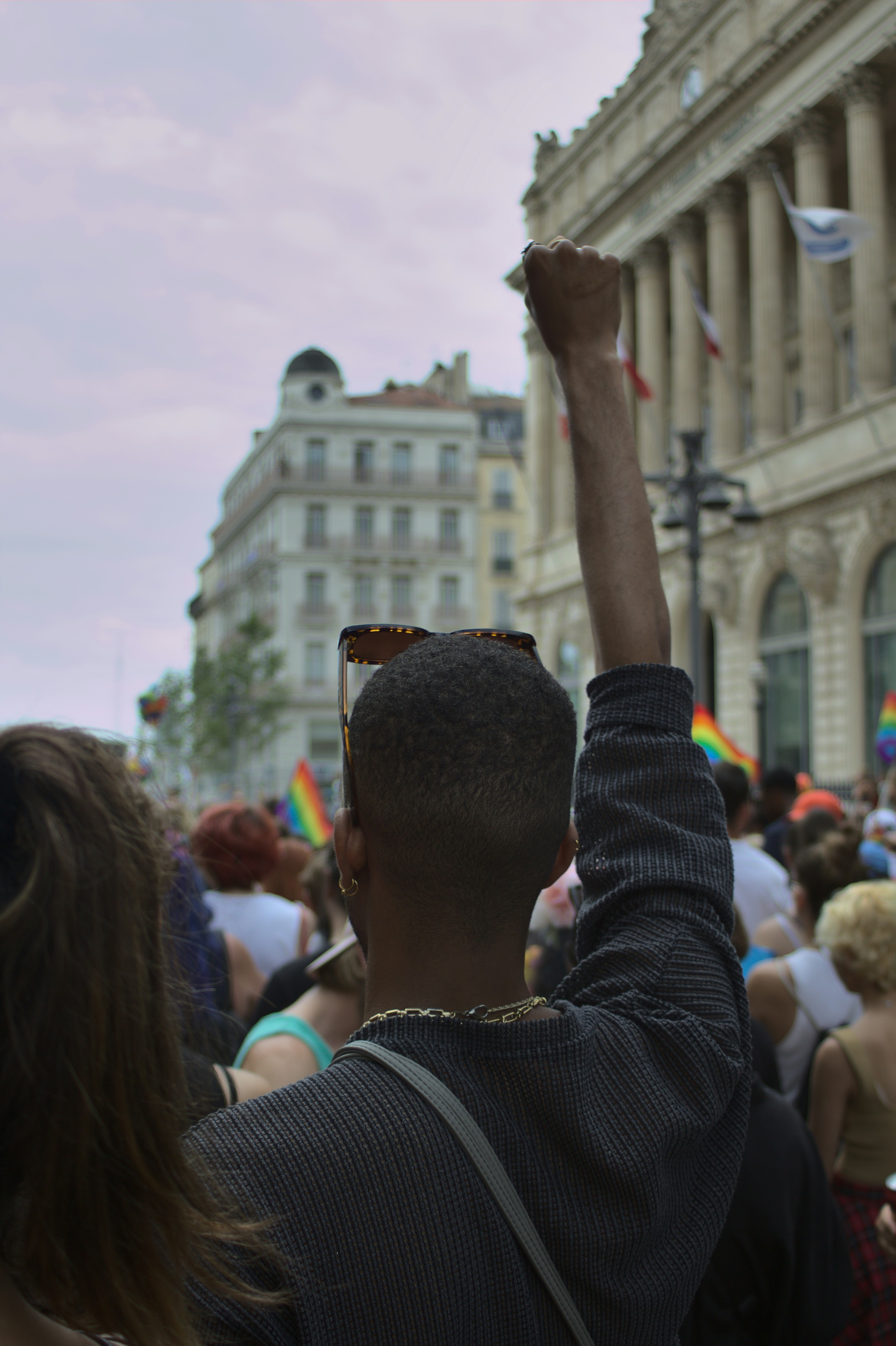 A Gesture of Unity Amidst the Crowd