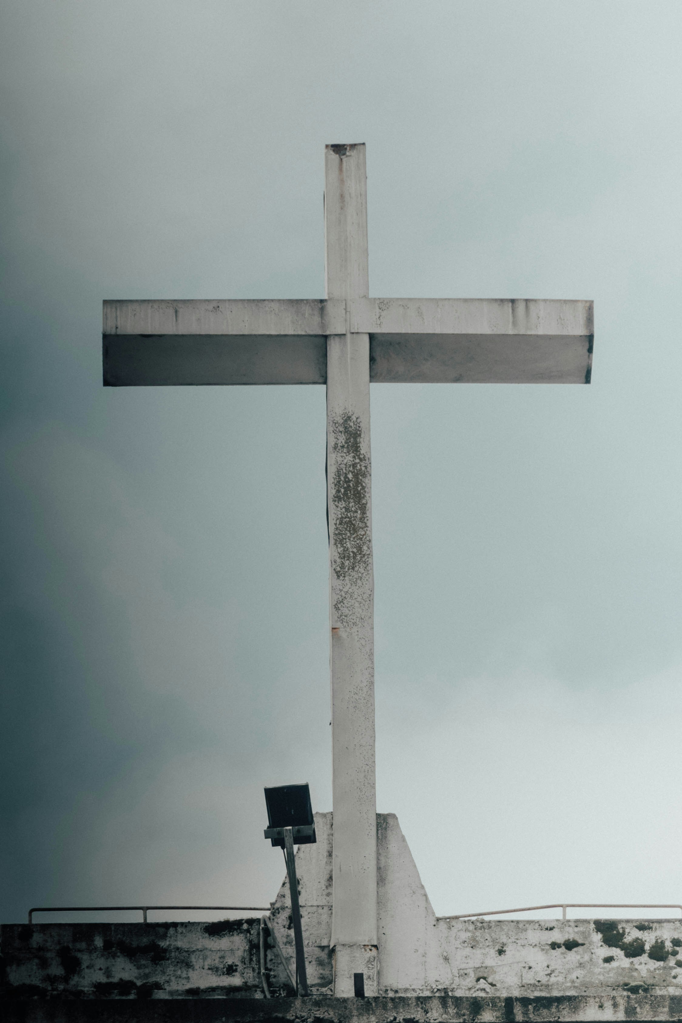 A large white cross on top of a building photo – Free Osorno Image on ...
