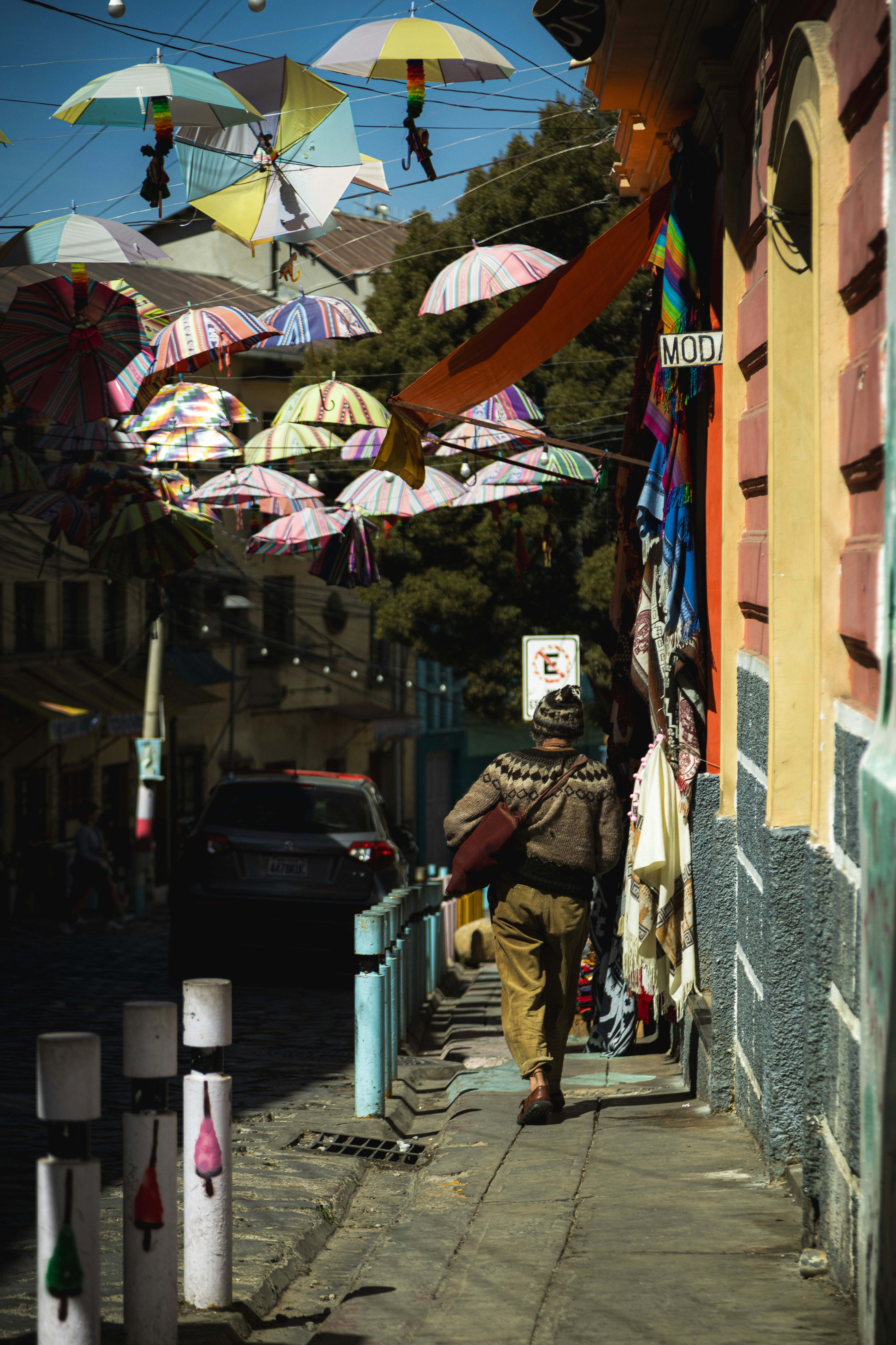 Parasol Lane: A Quiet Walk Beneath a Canopy of Color
