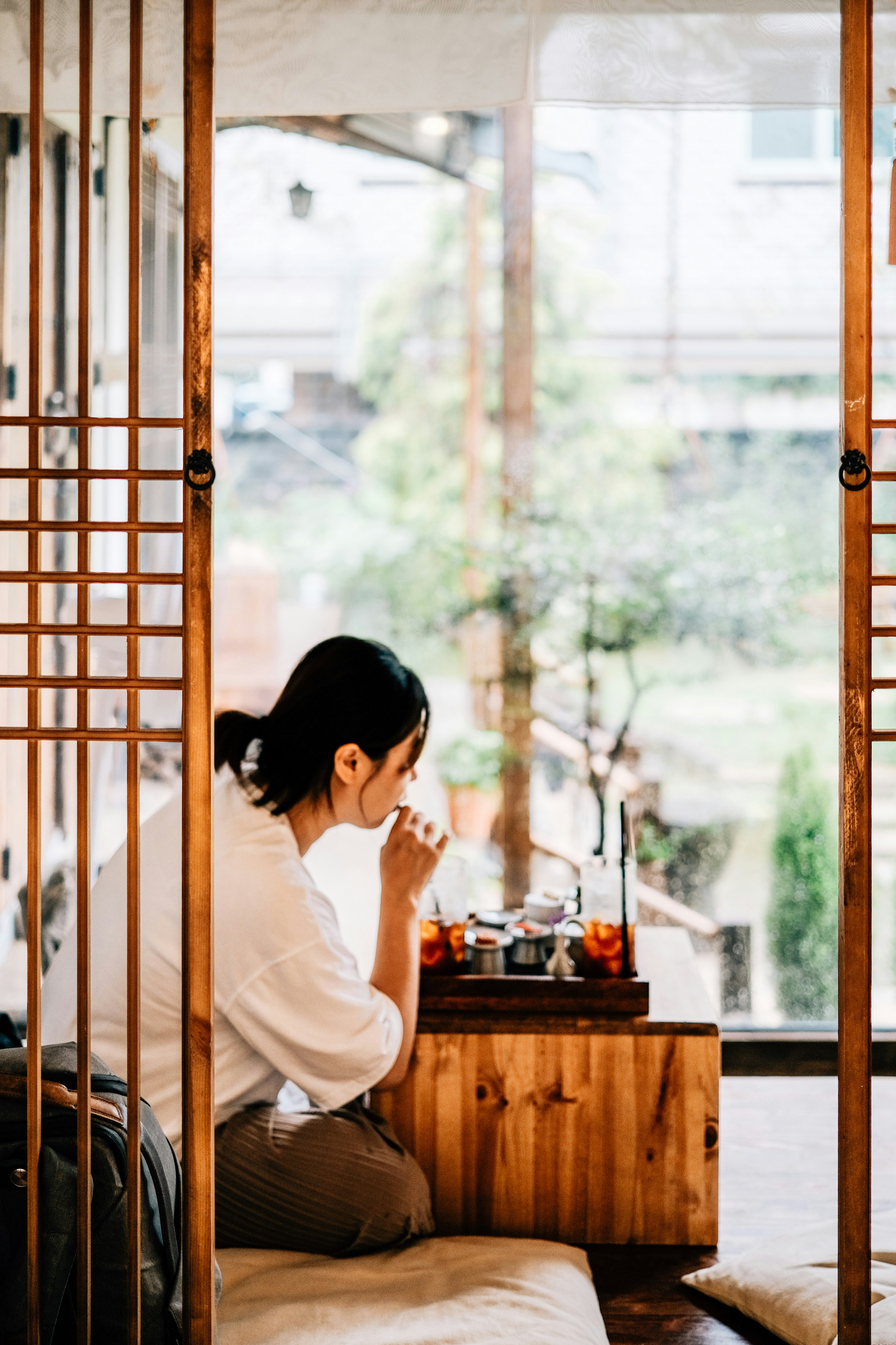 A Moment of Serenity in a Traditional Setting