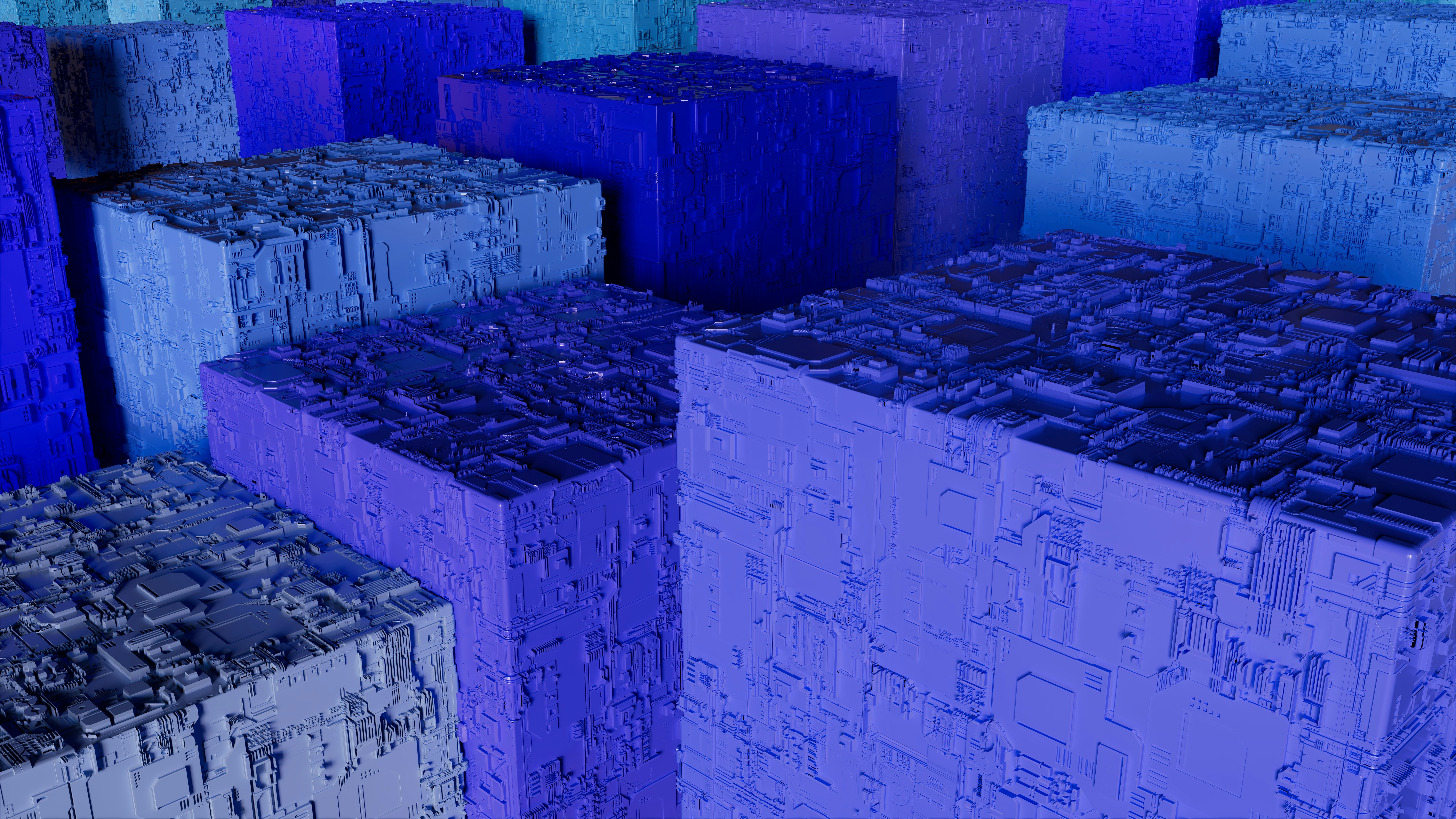 A bunch of different colored blocks in a room photo – Free Render Image ...