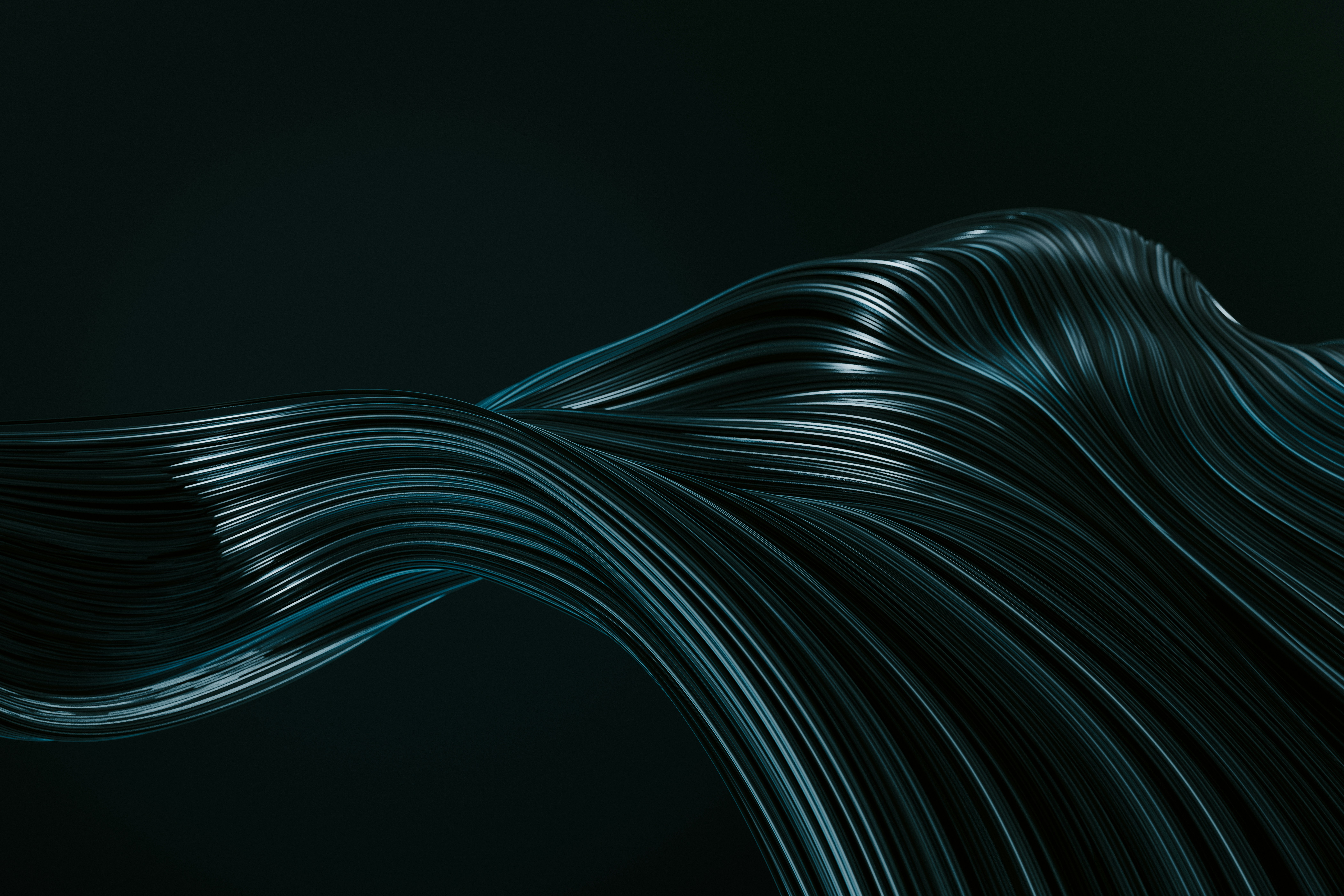 A black background with wavy lines photo – Free Negative space Image on ...