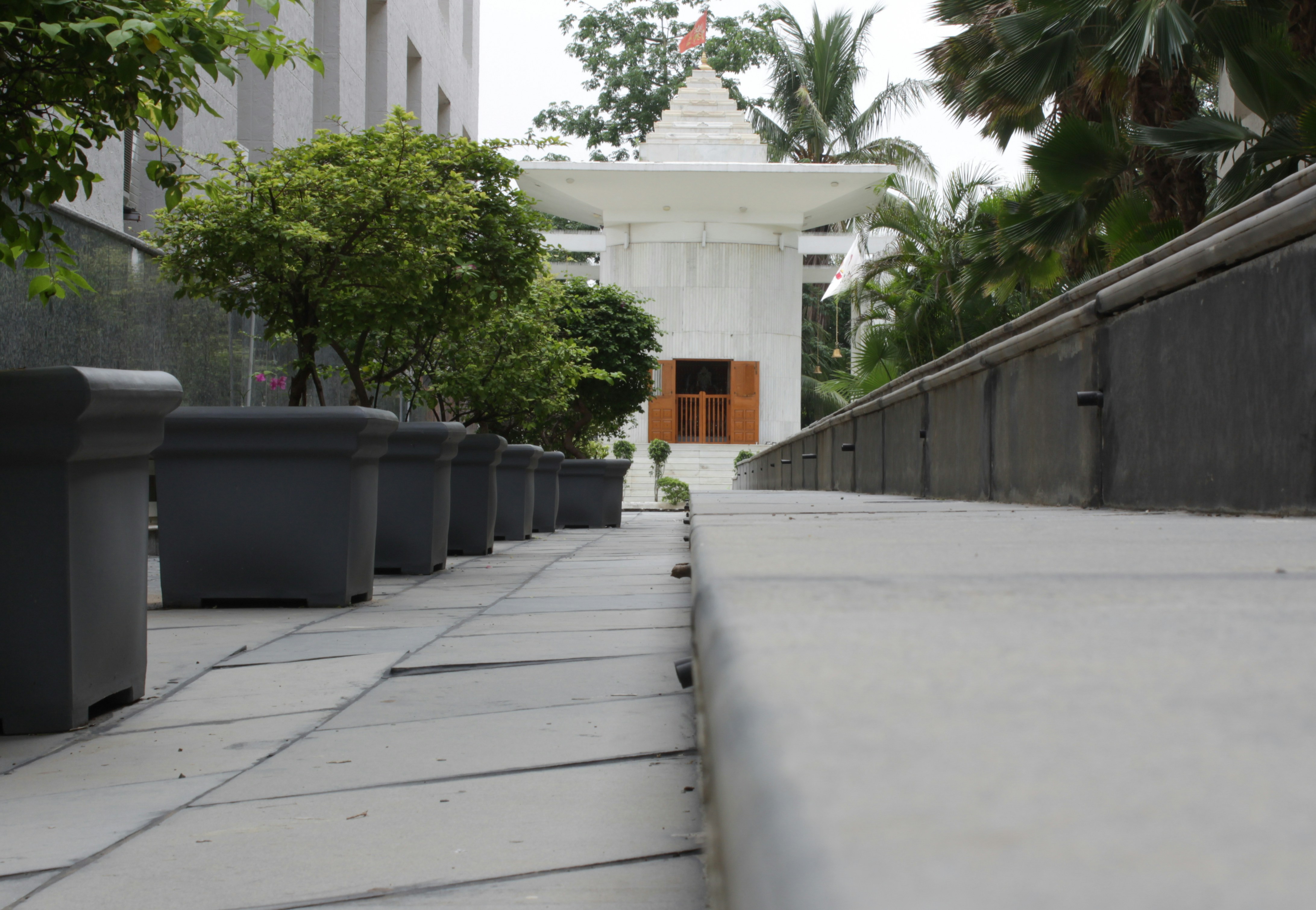 Pathway to the temple, beautiful symmetry.