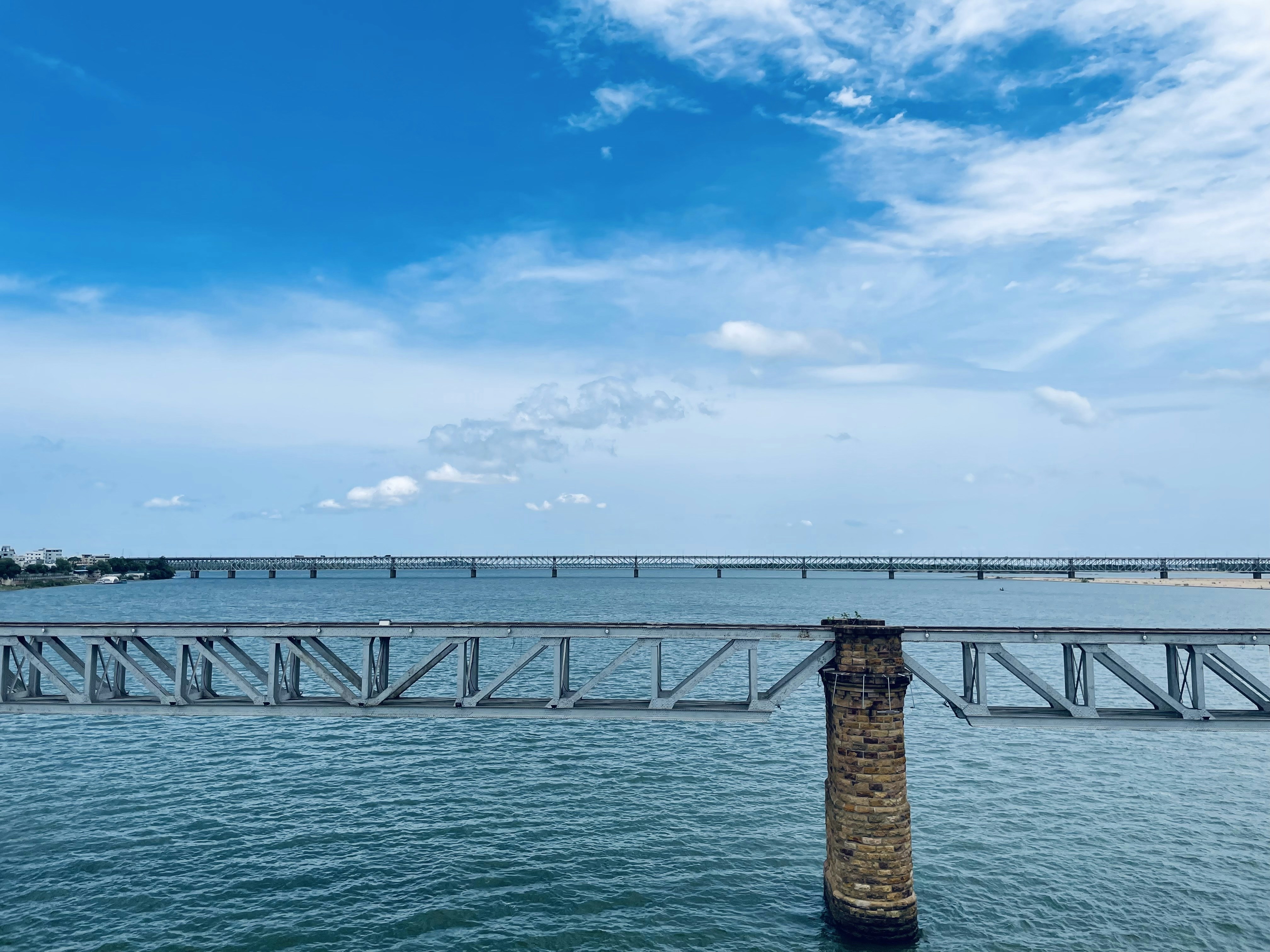 A large bridge over a large body of water photo – Free Rajahmundry ...