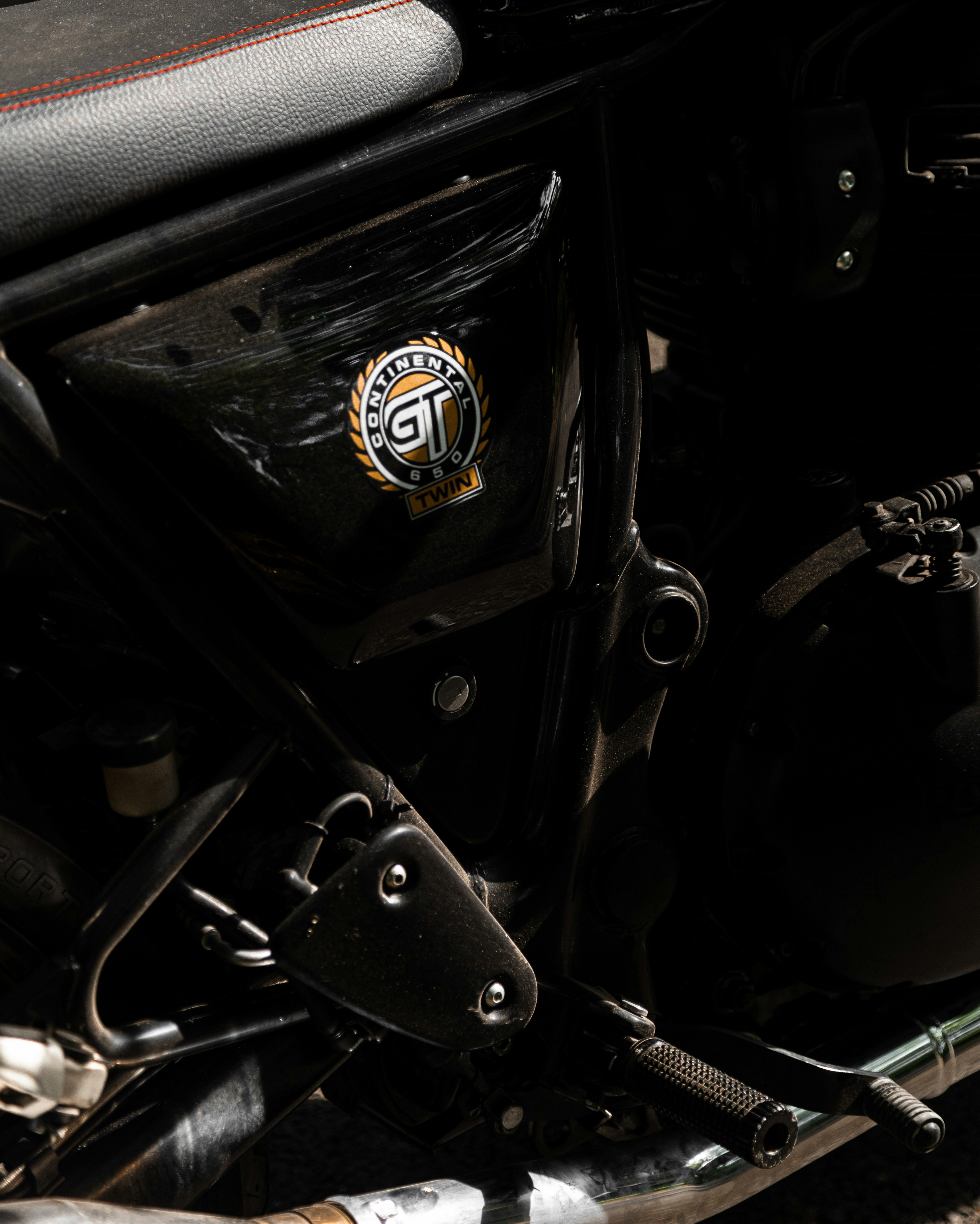 Emblem in Black: Close-Up of a Twin-Motor Heart