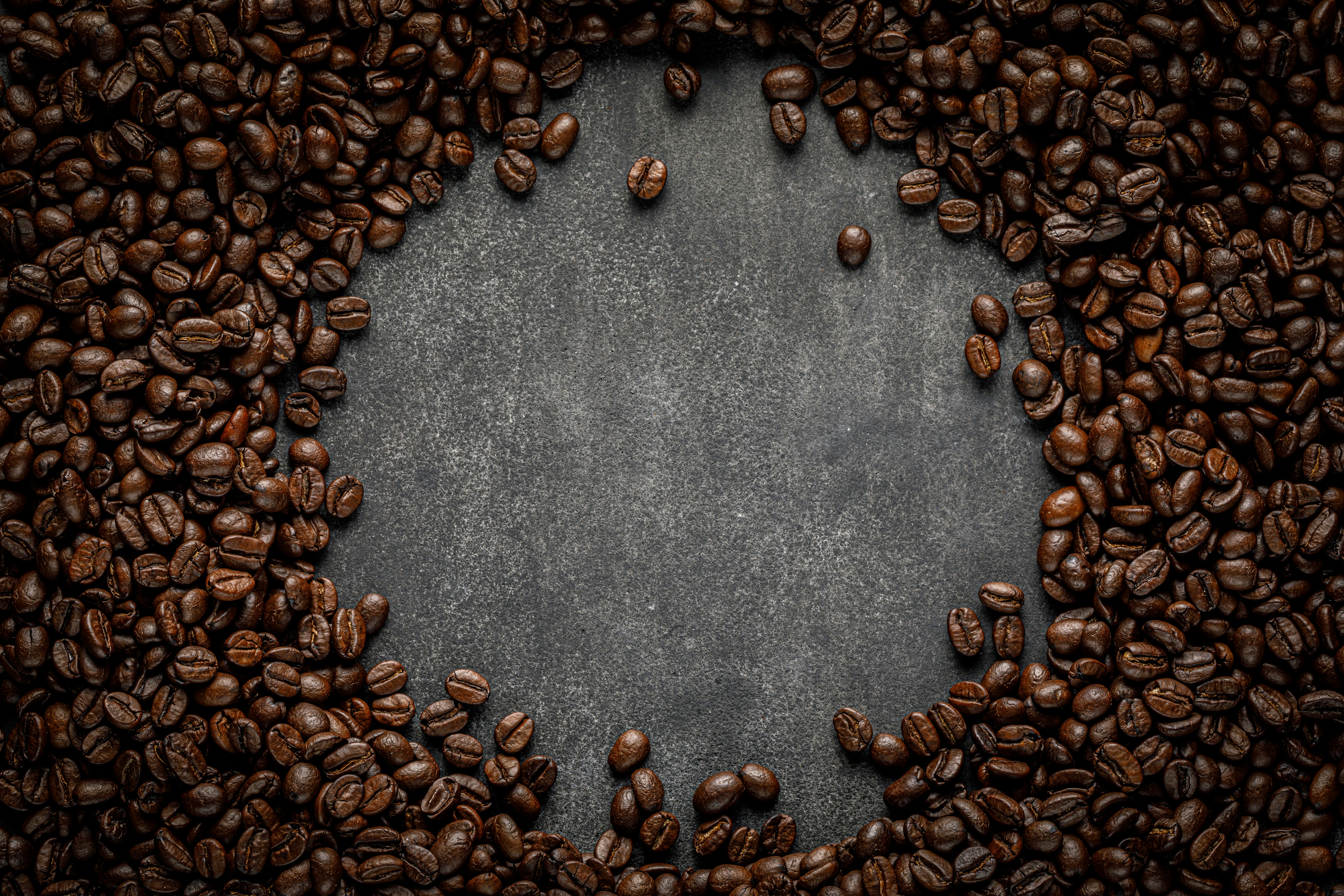 A group of coffee beans arranged in a circle photo – Free Background ...