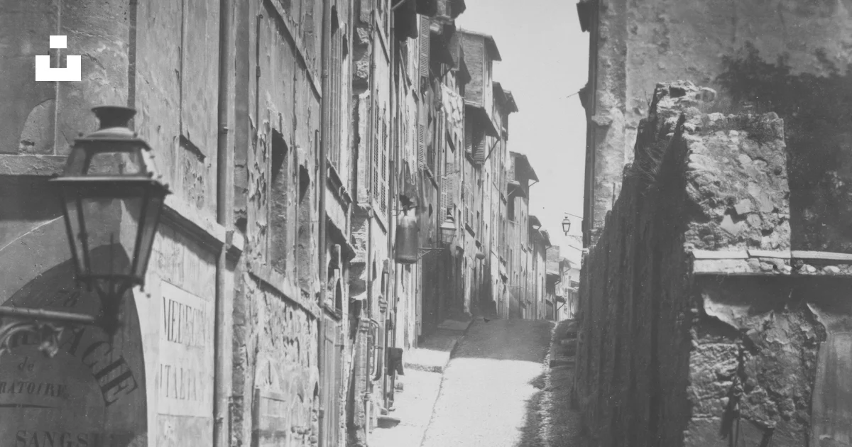 A Black And White Photo Of A Narrow Street Photo Free Old Photography a-black-and-white-photo-of-a-narrow-street-photo-free-old-photography