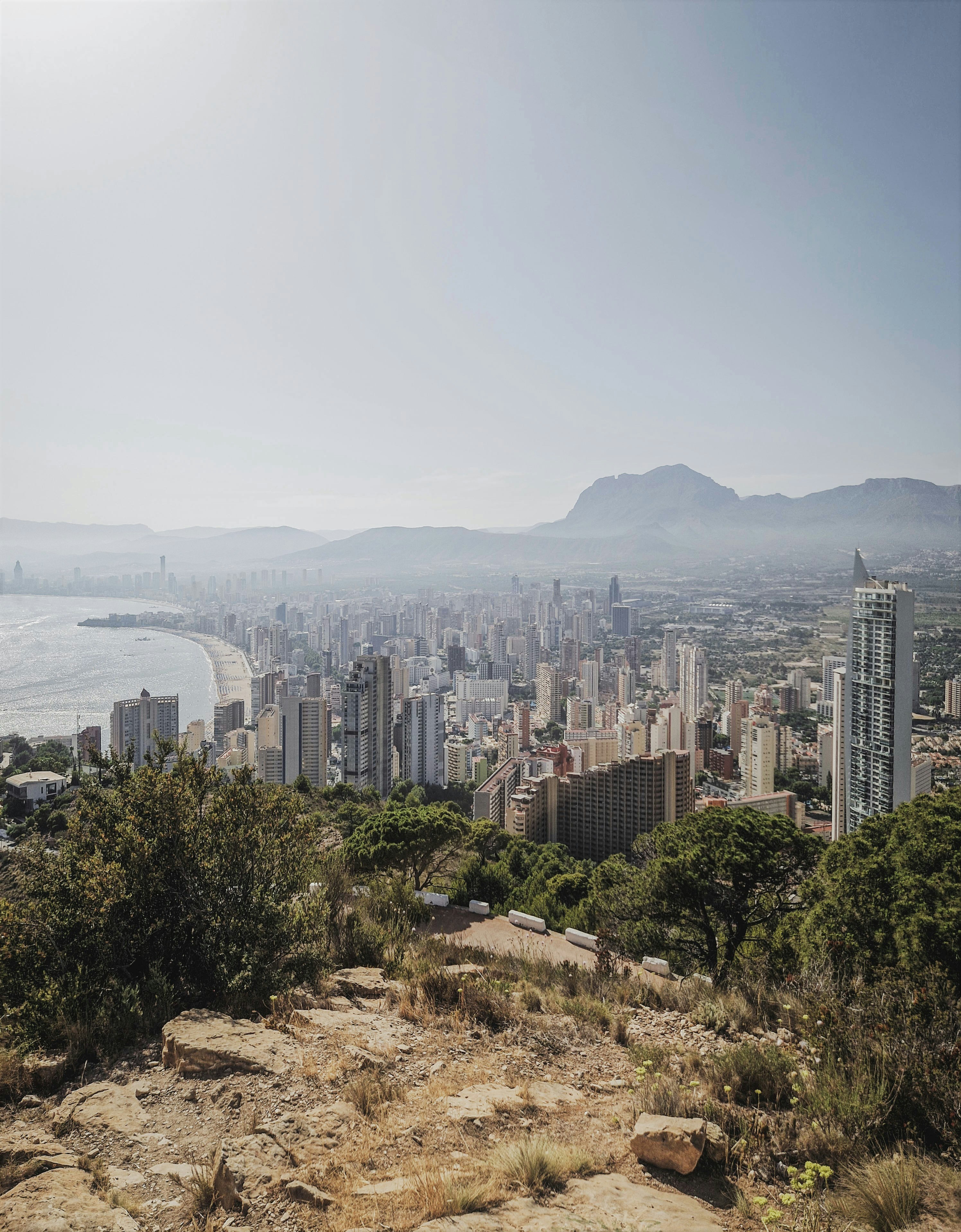 A view of a city from the top of a hill photo – Free Benidorm Image on ...