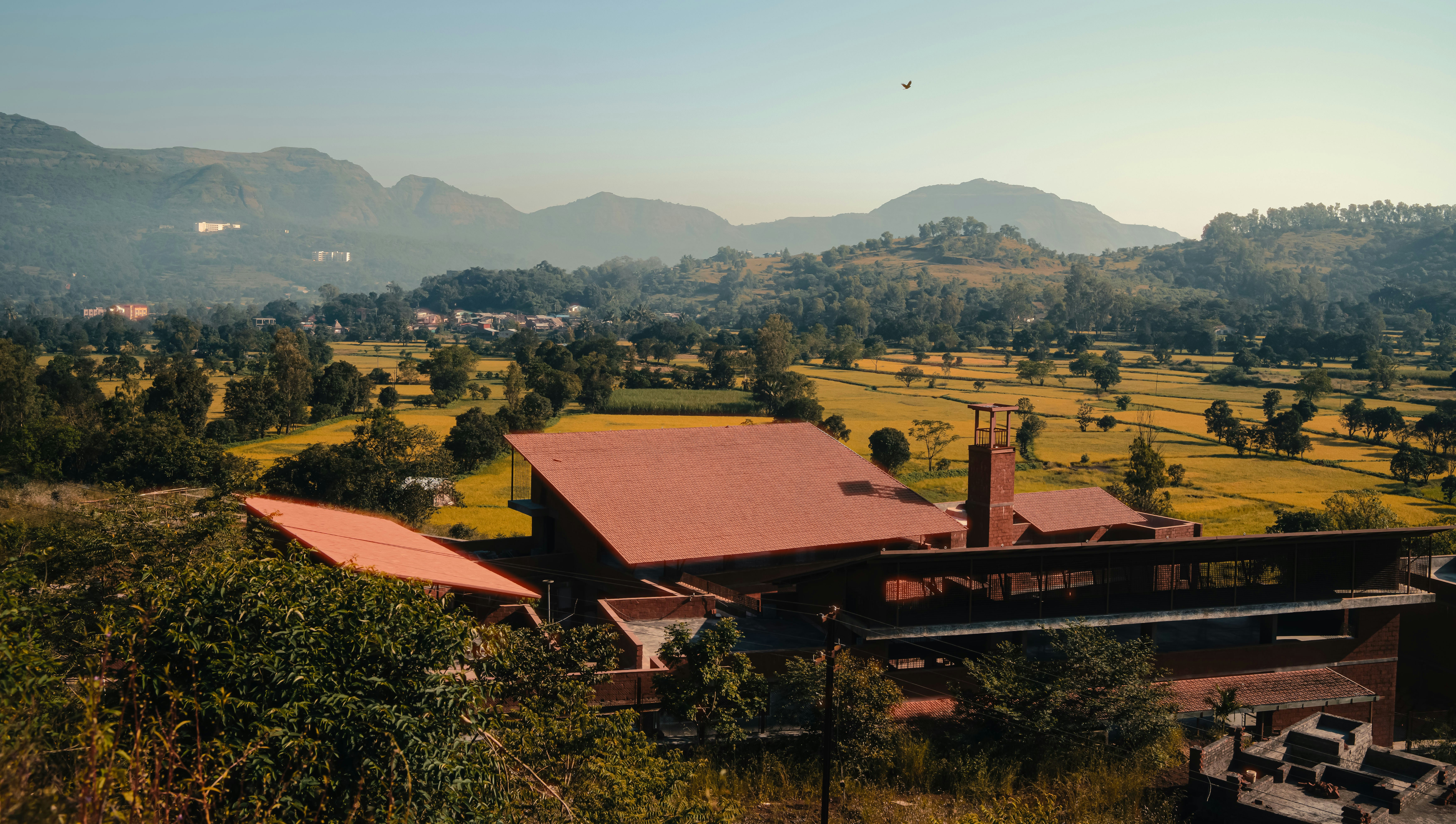 Factory in a rural scape