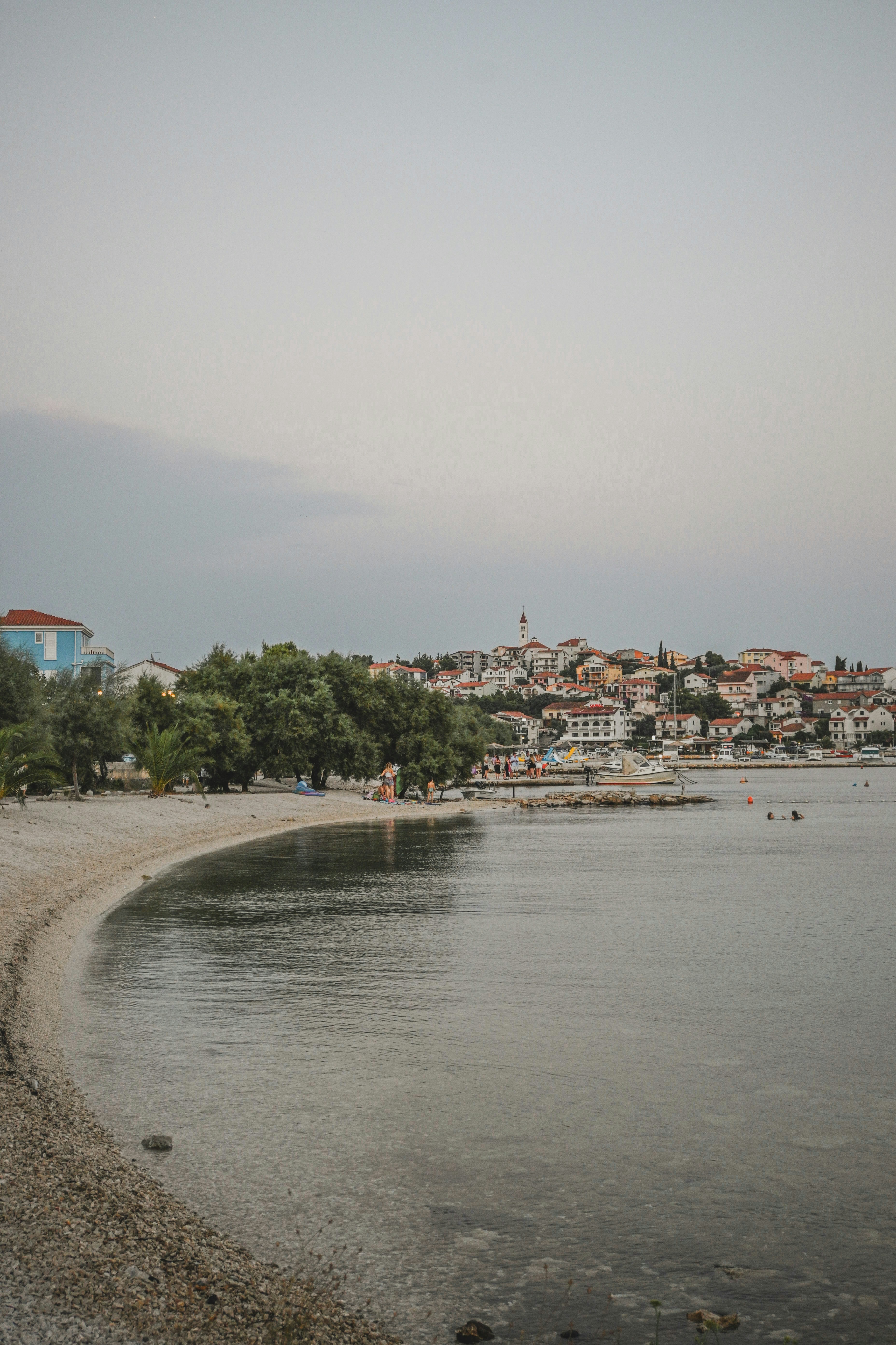 A body of water with a city in the background photo – Free Croatia ...