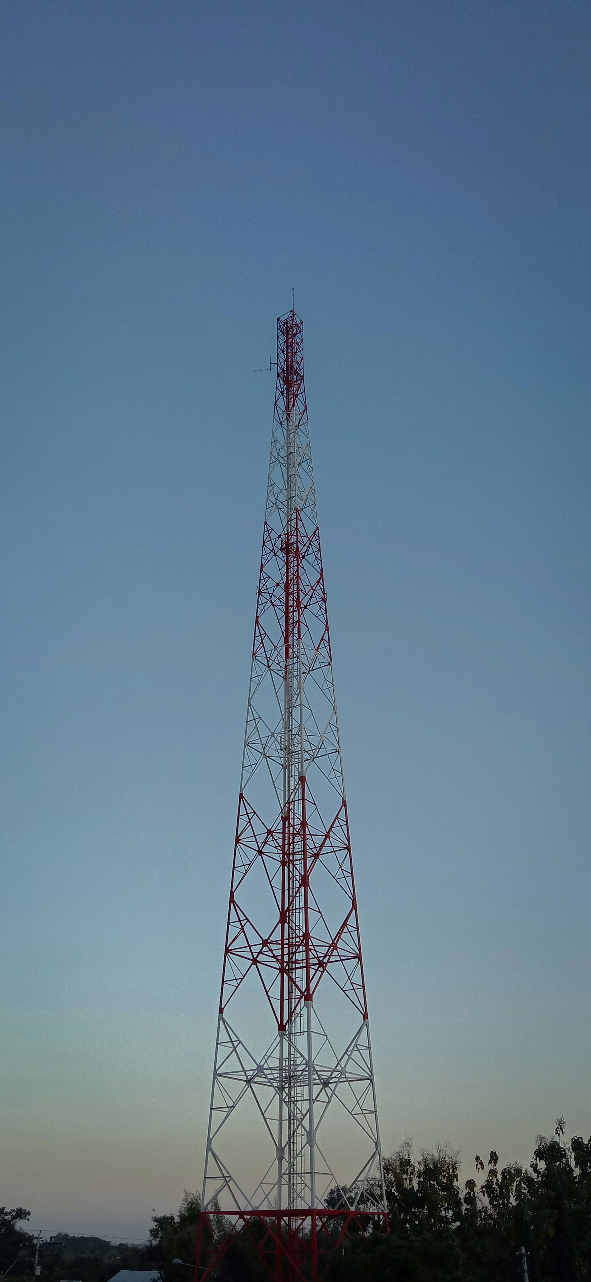 Electrical tower in sunset