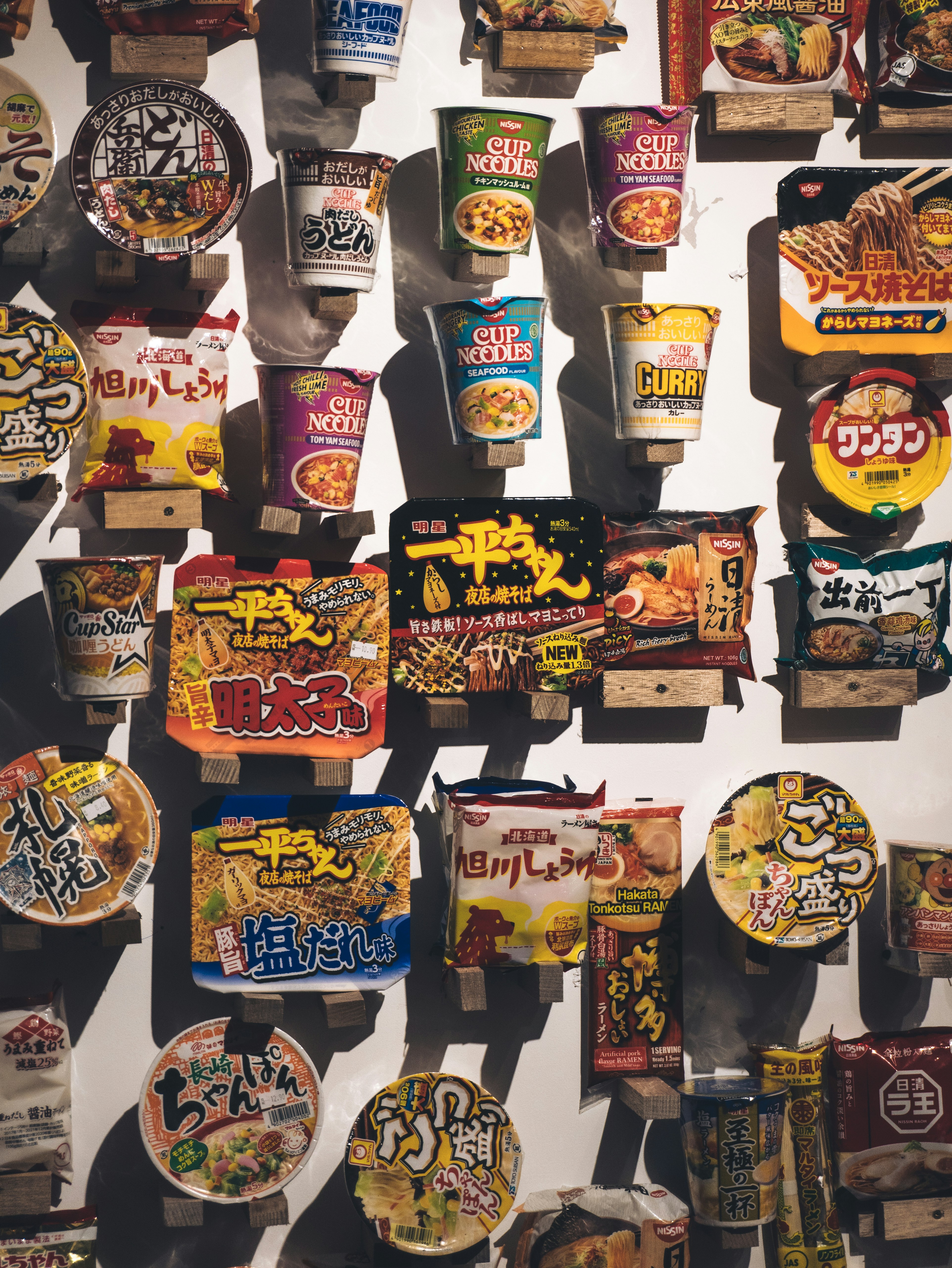 Ramen Patchwork: A Gallery Wall of Cup Noodles