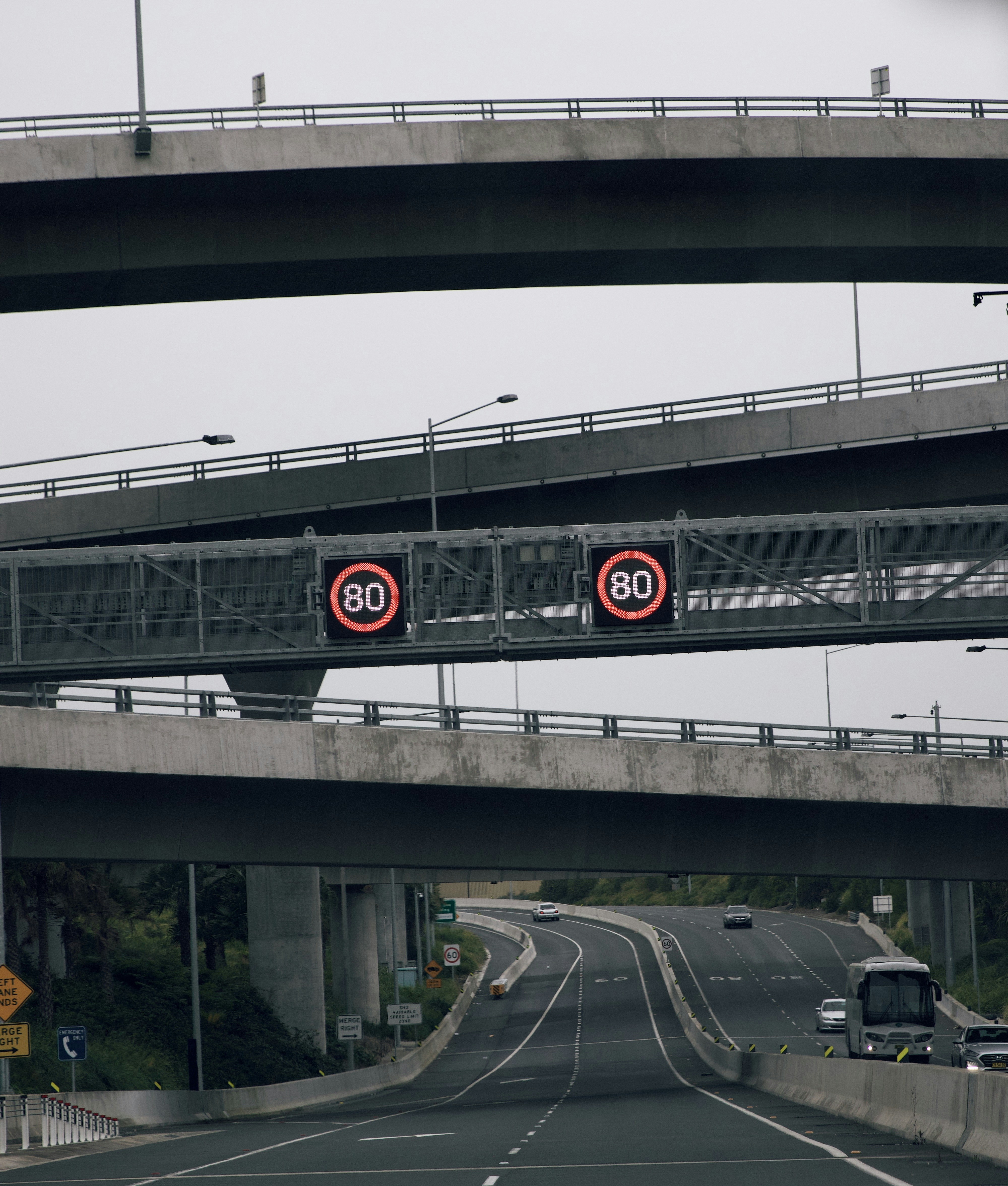 Two red and white speed limit signs above a highway photo – Free Sydney ...