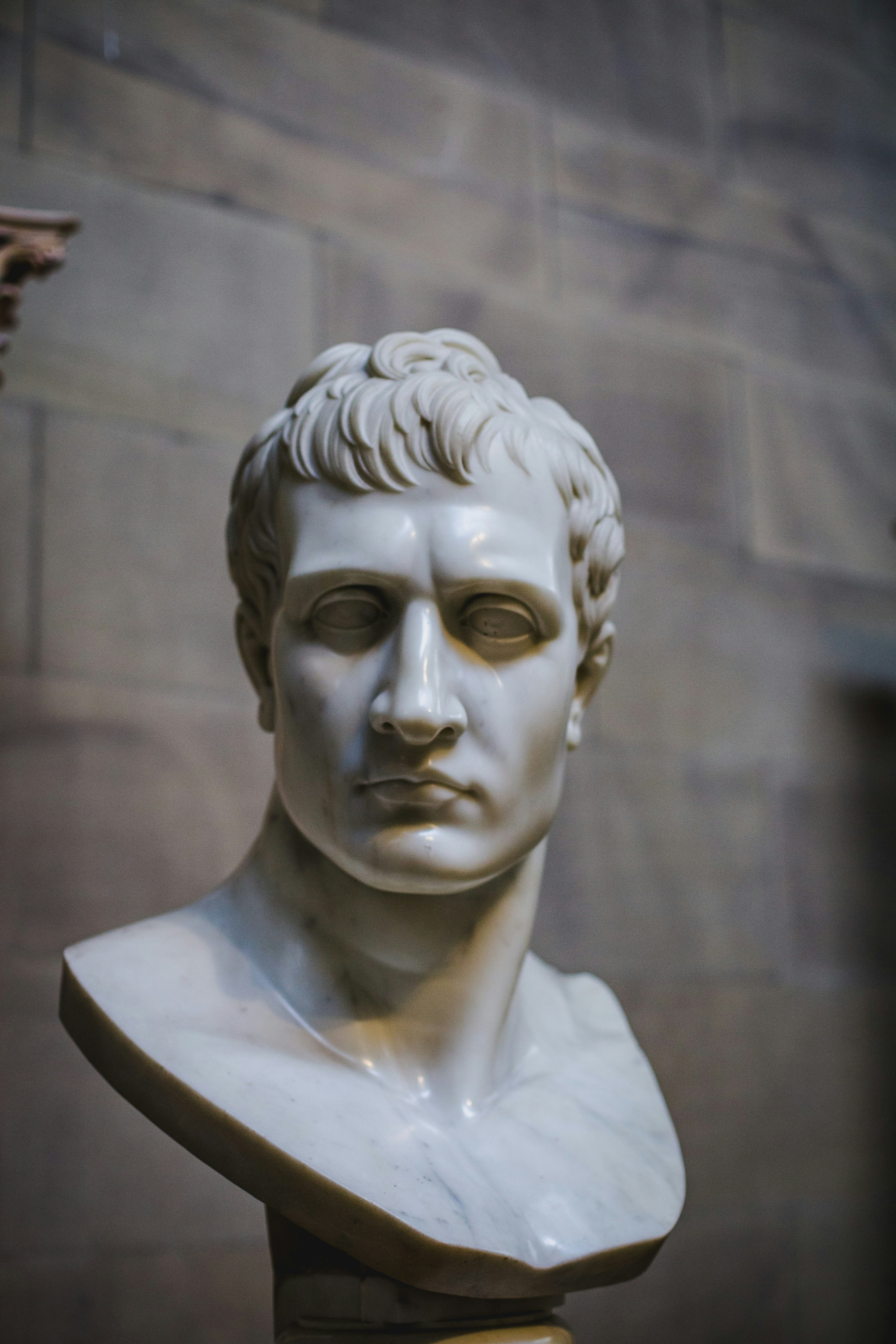 A marble bust of a man in a museum photo – Free Portrait Image on Unsplash