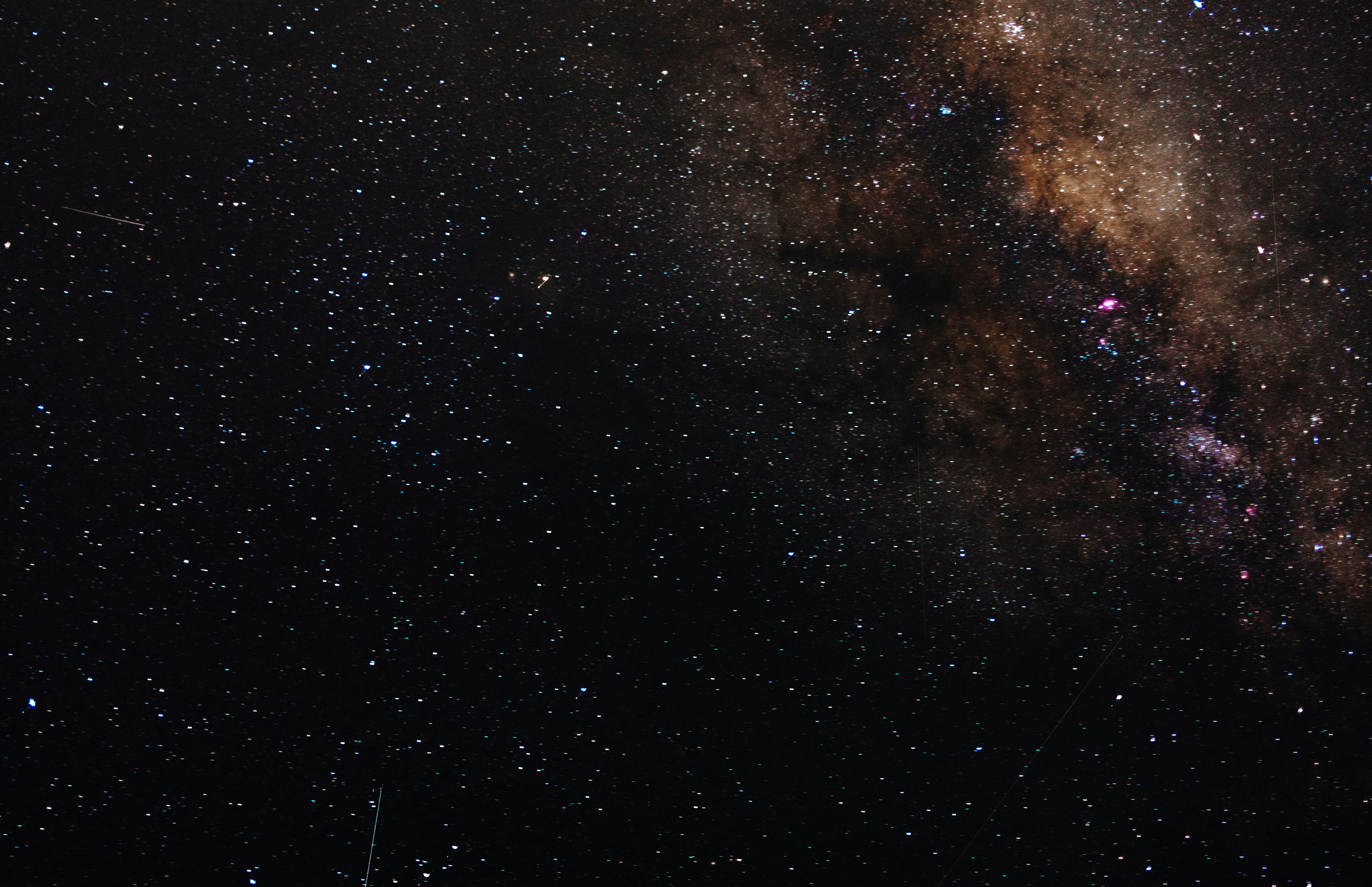 the night sky with stars and the milky