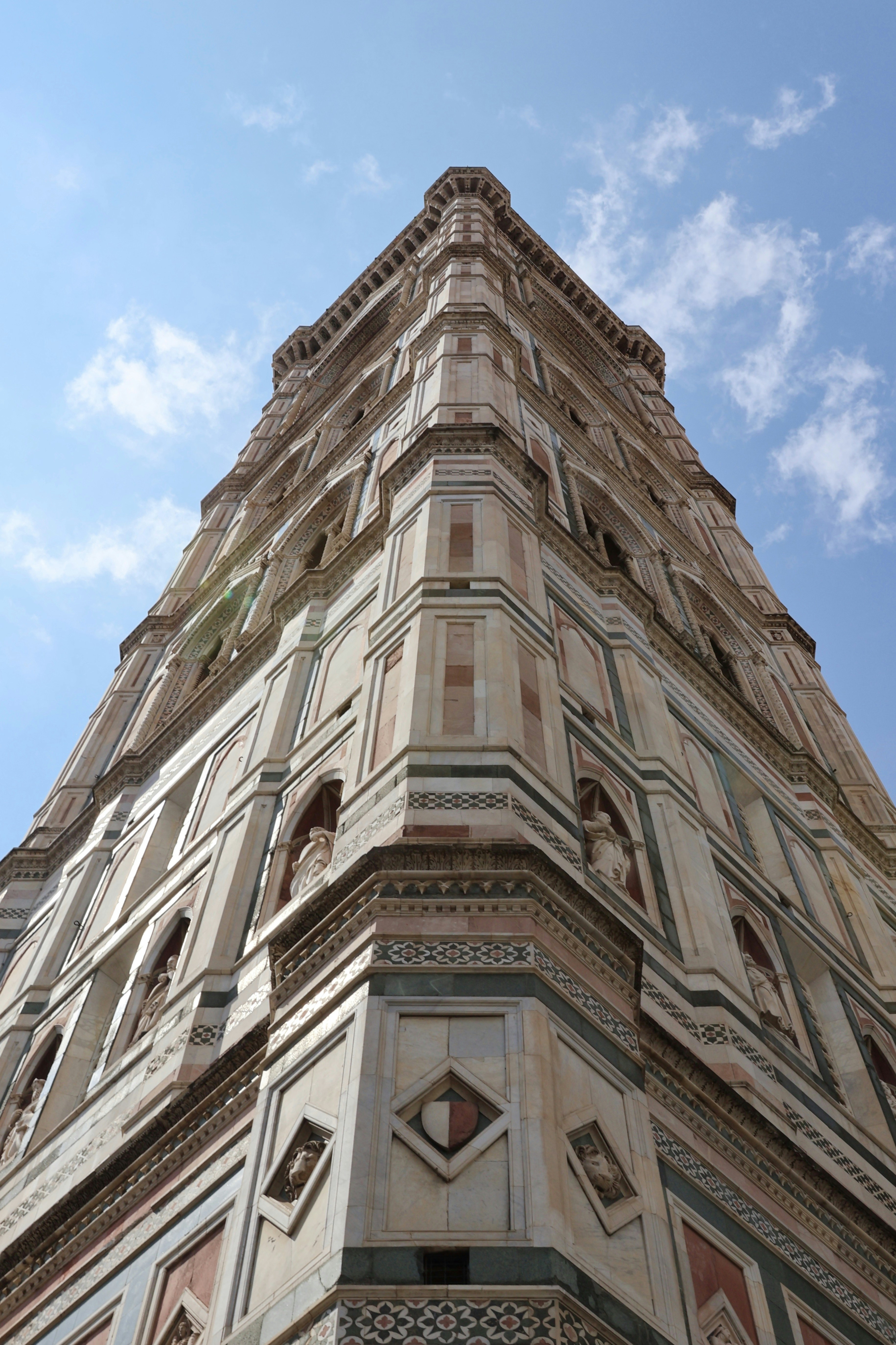 Corner of Marble Majesty: An Ascending Italian Facade Reaching the Sky