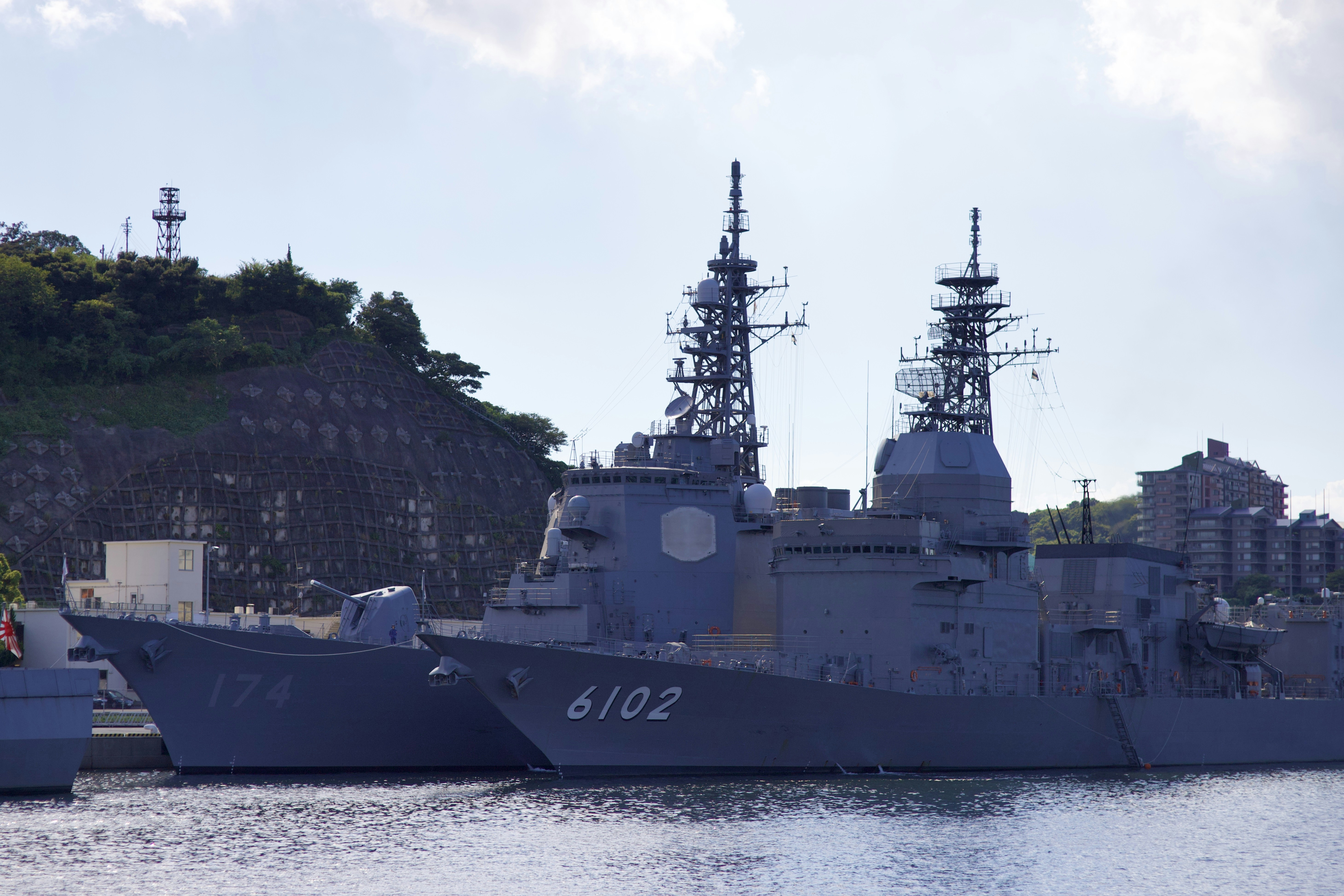 Two navy ships are docked in a harbor photo – Free Military Image on ...