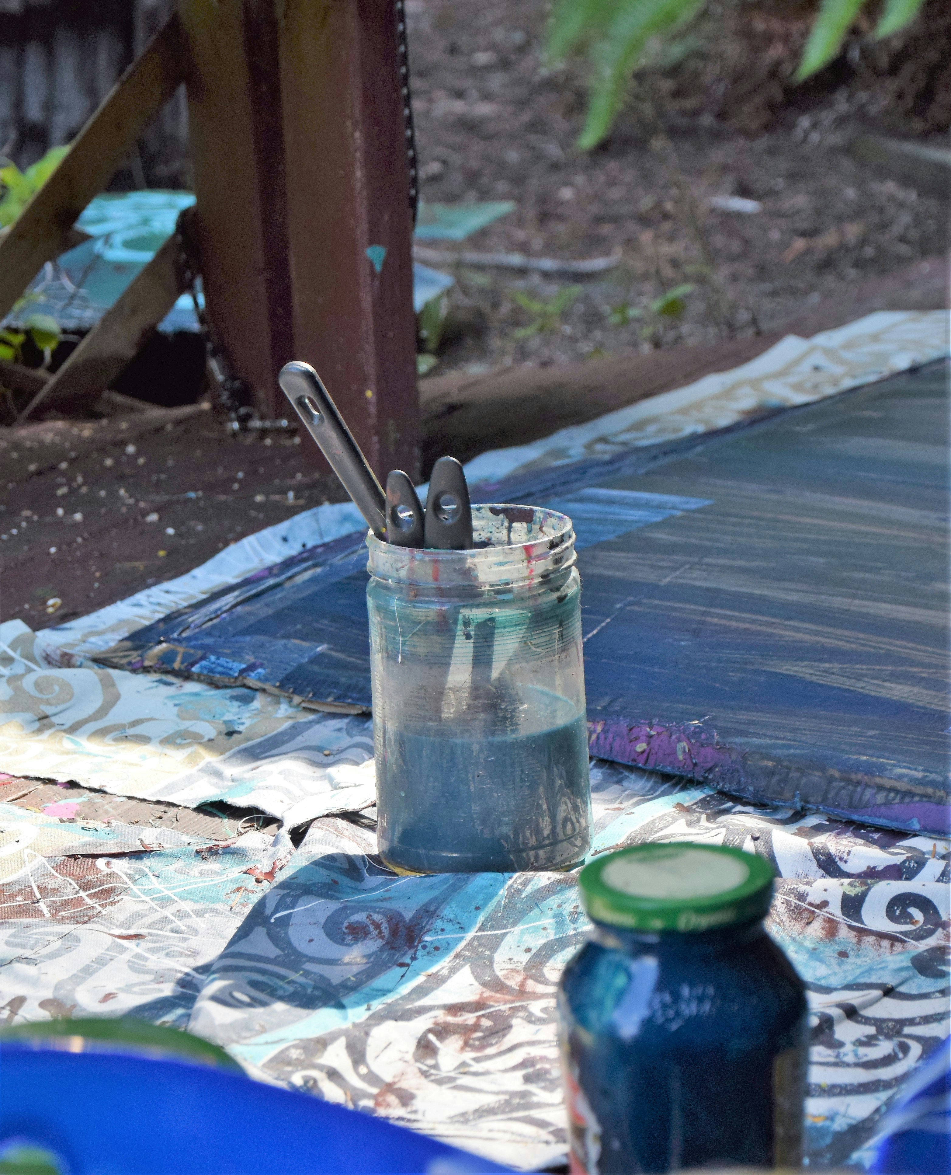 Indigo Alchemy on a Weathered Table