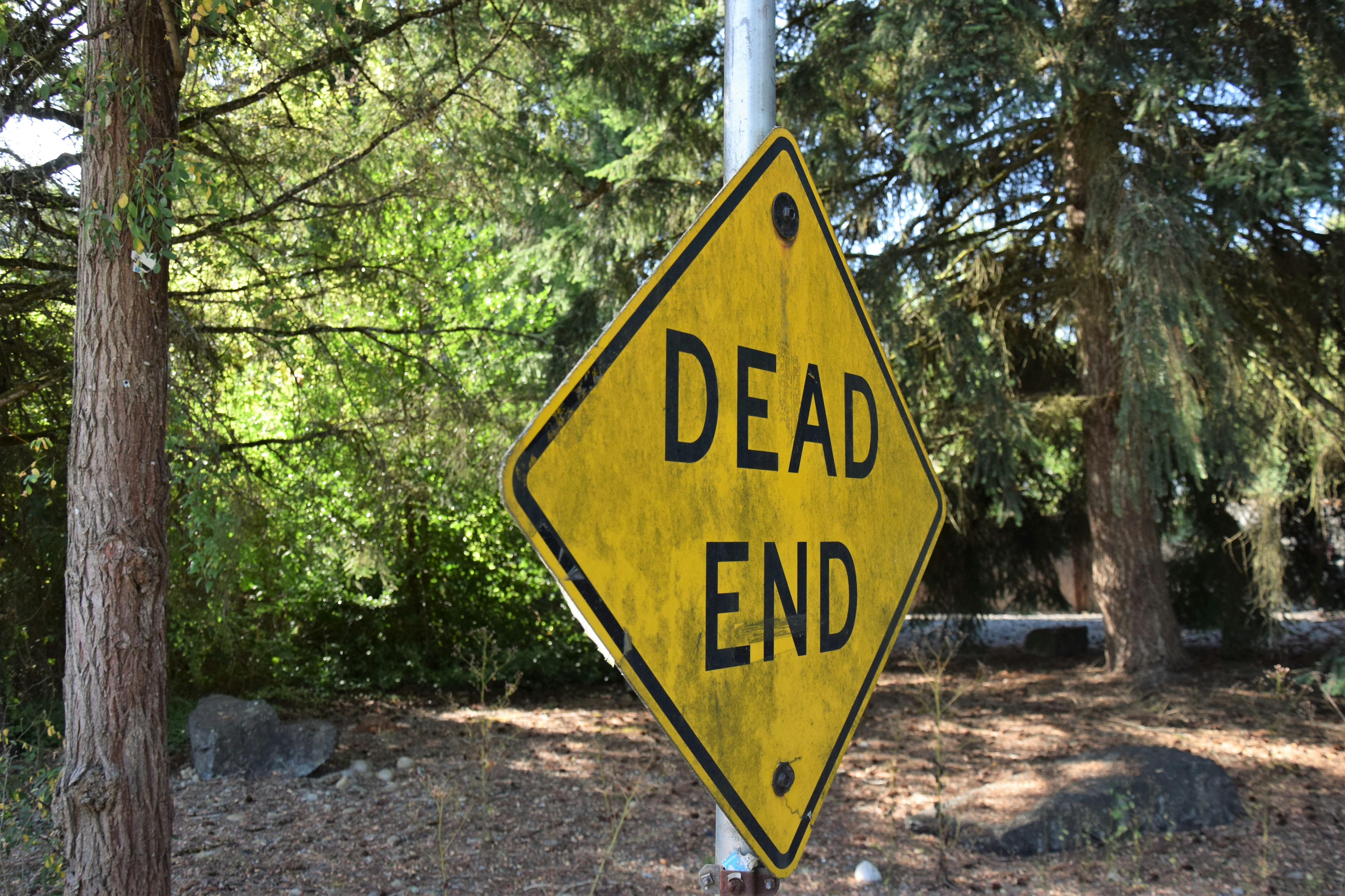 A dead end sign hanging from the side of a pole photo – Free Tacoma ...
