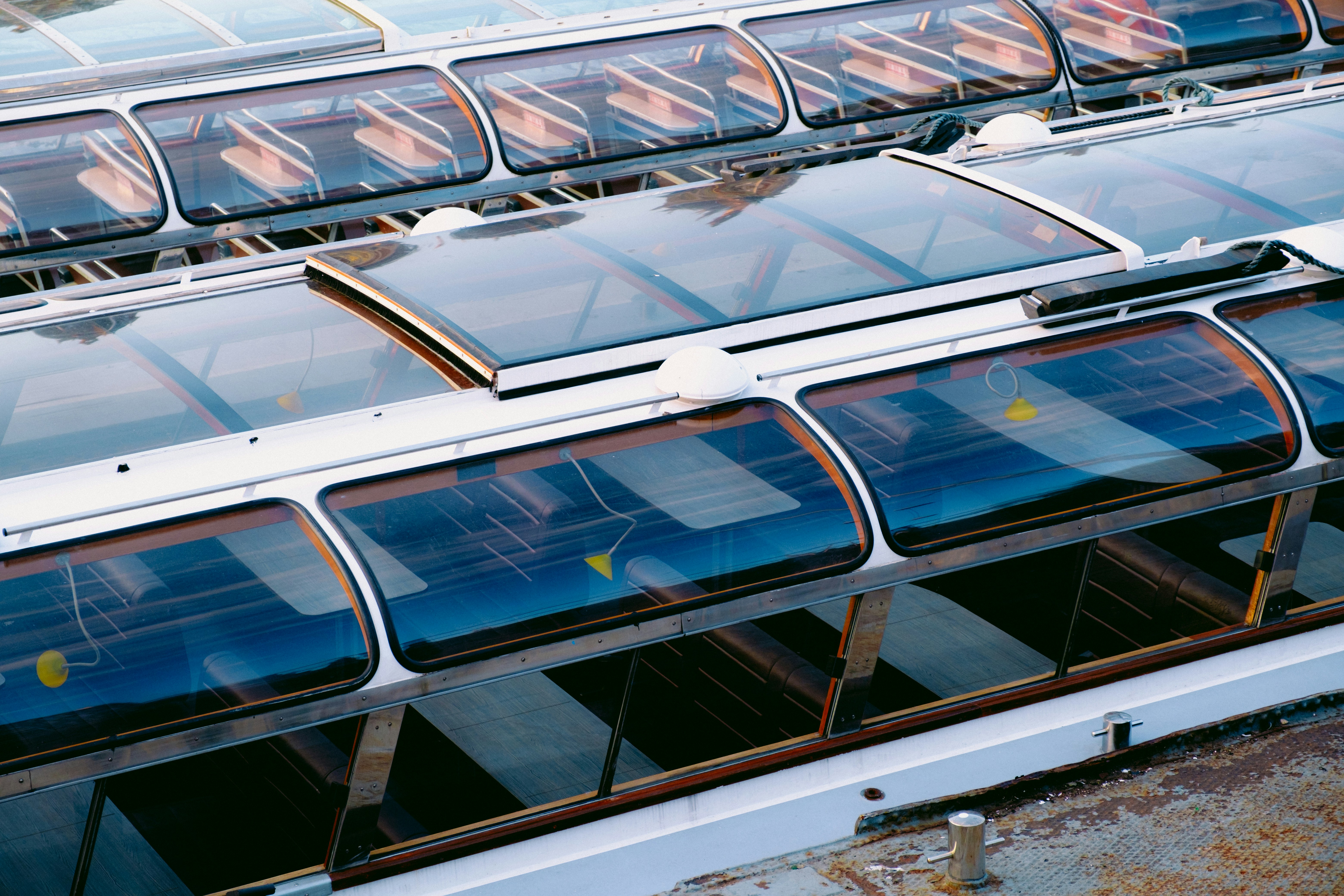 Glass Roof Lines: A Row of Conservatory Canopies