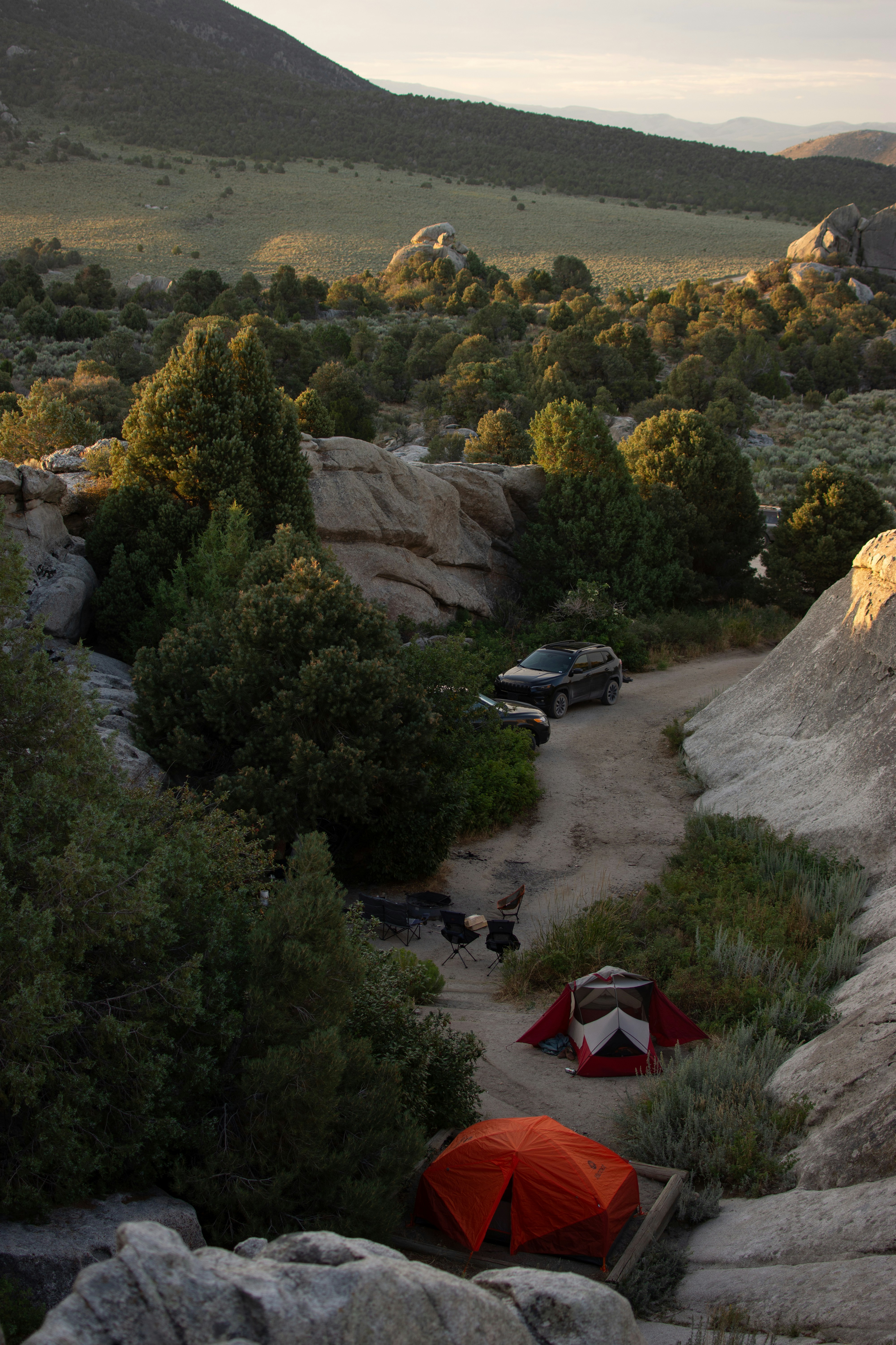 Amber Hour Campground: Tents Nestled Among Granite and Pines