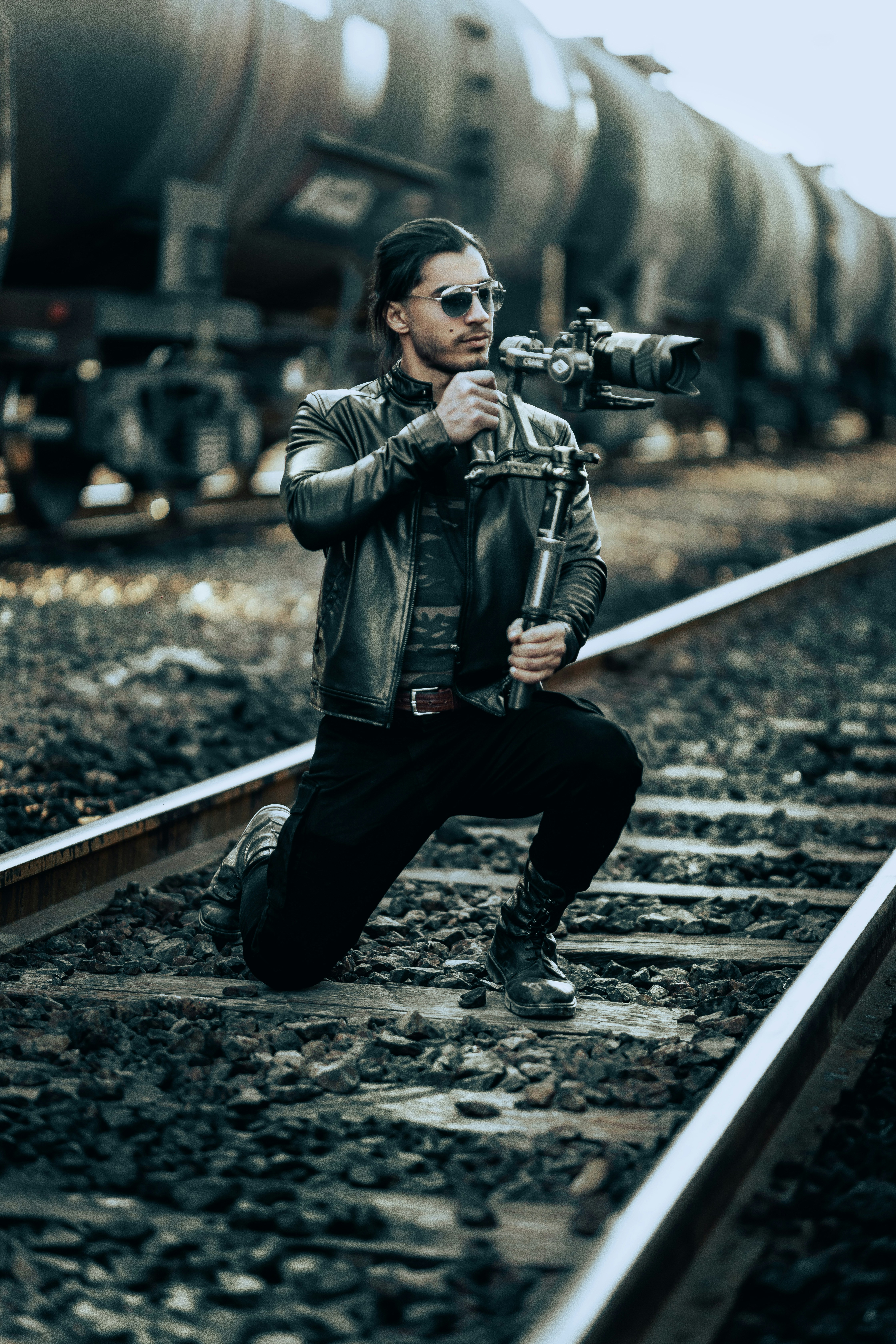 Railway Silence: A Sharpshooter on the Rails with a Stabilized Gaze