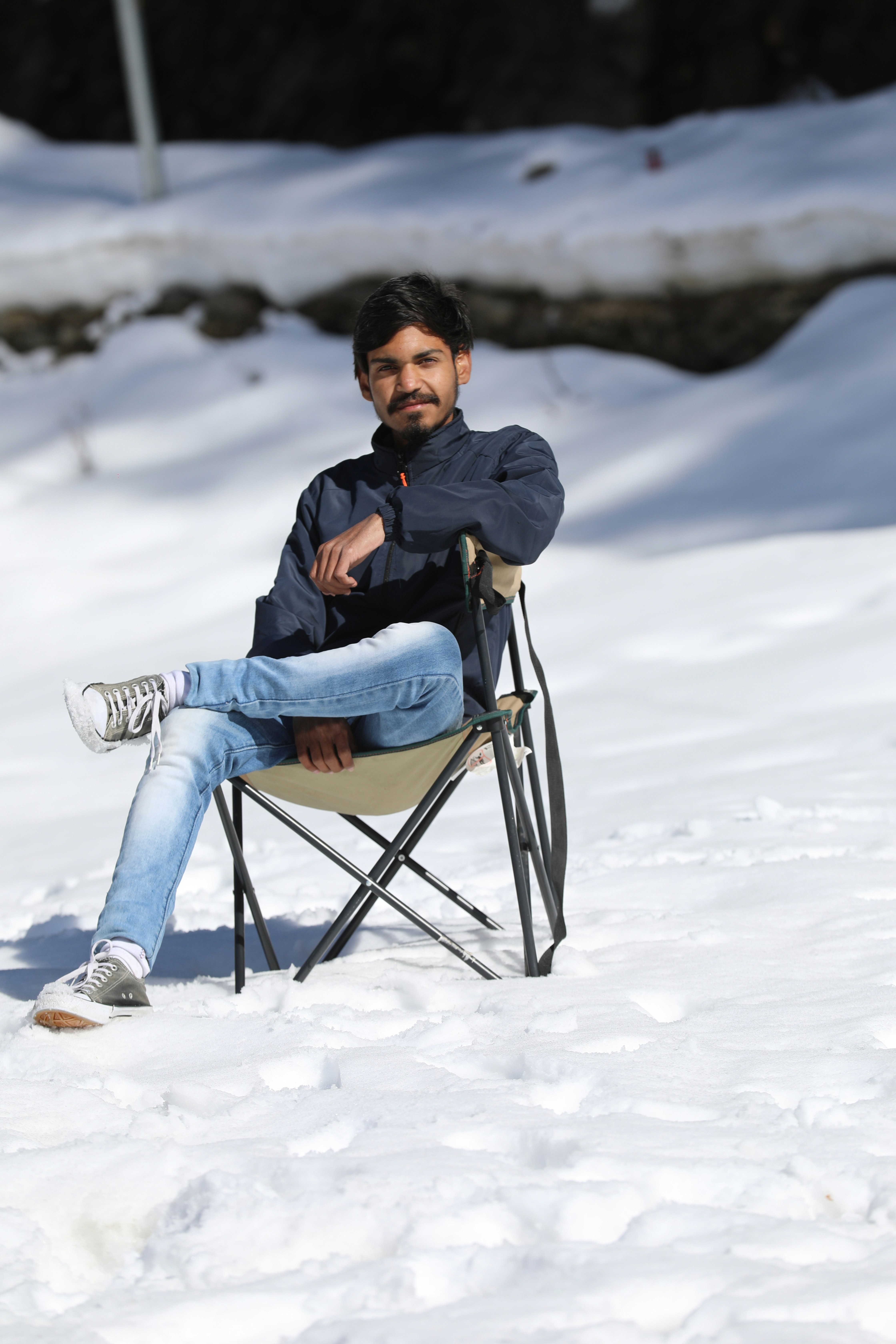 Winter Light, Quiet Chair: A Portrait in Snow