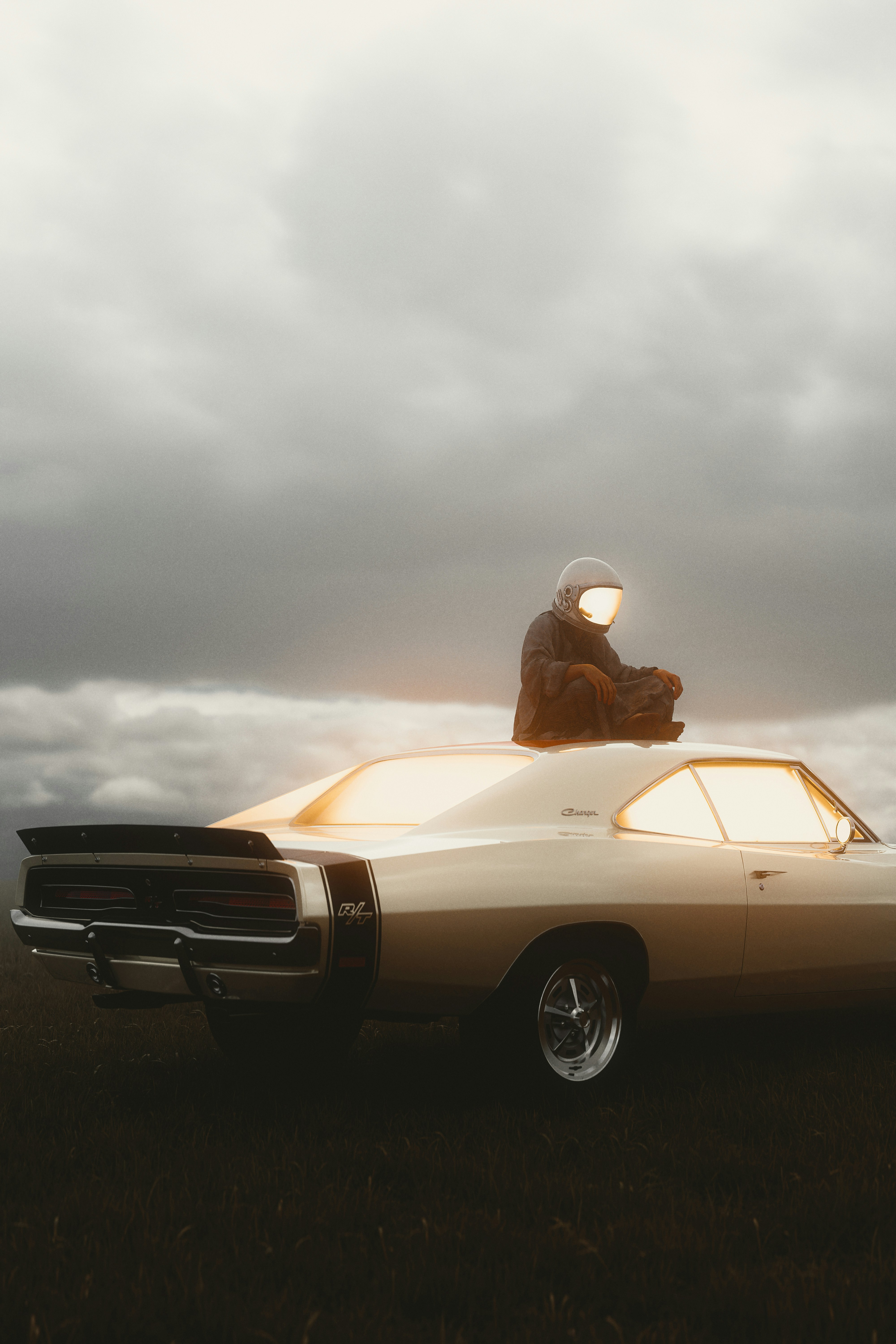 A man riding on the back of a white car photo – Free 3d Image on Unsplash